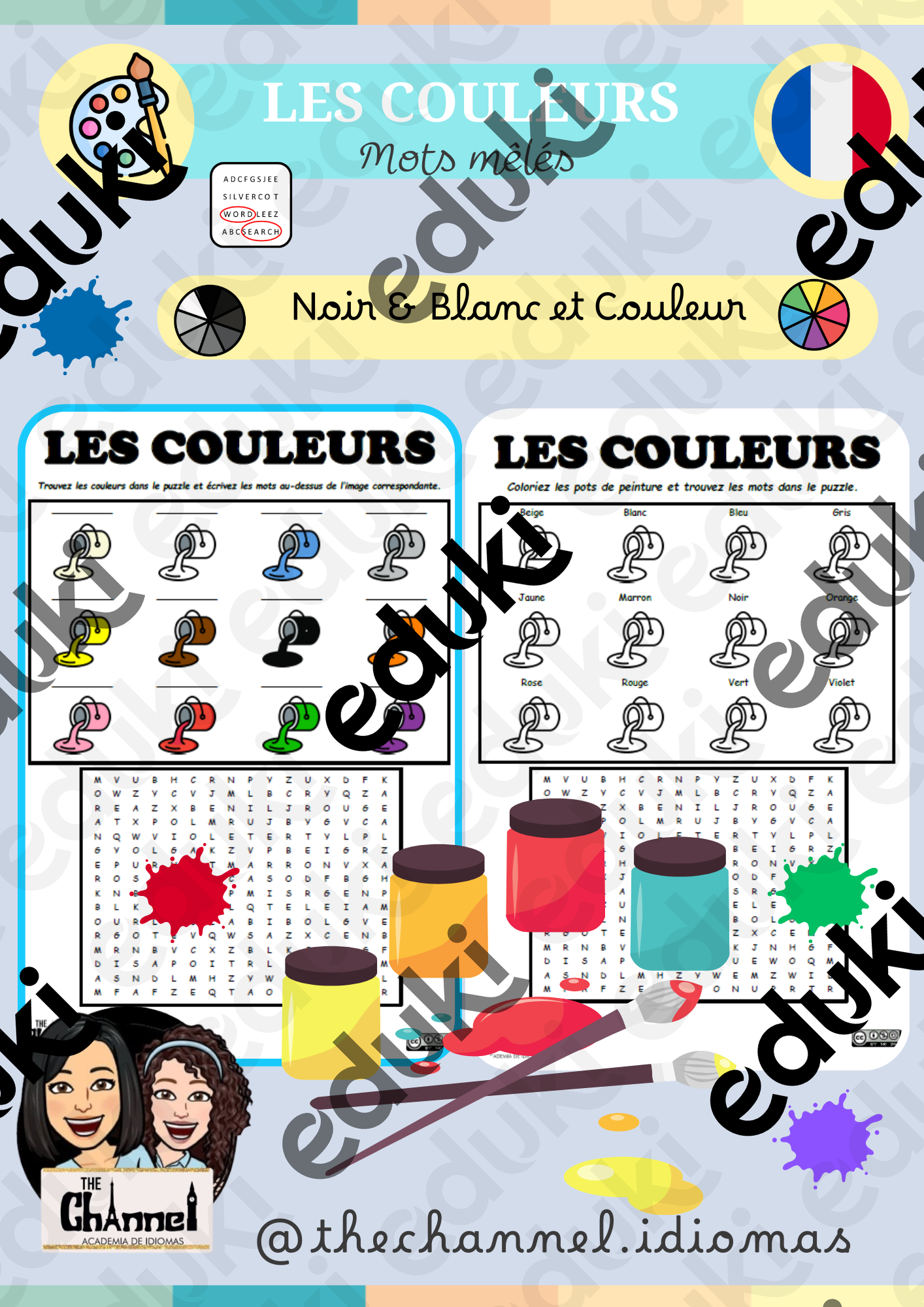 LES COULEURS EN FRANÇAIS – Mots mêlés - Ressource pédagogique pour ton ...