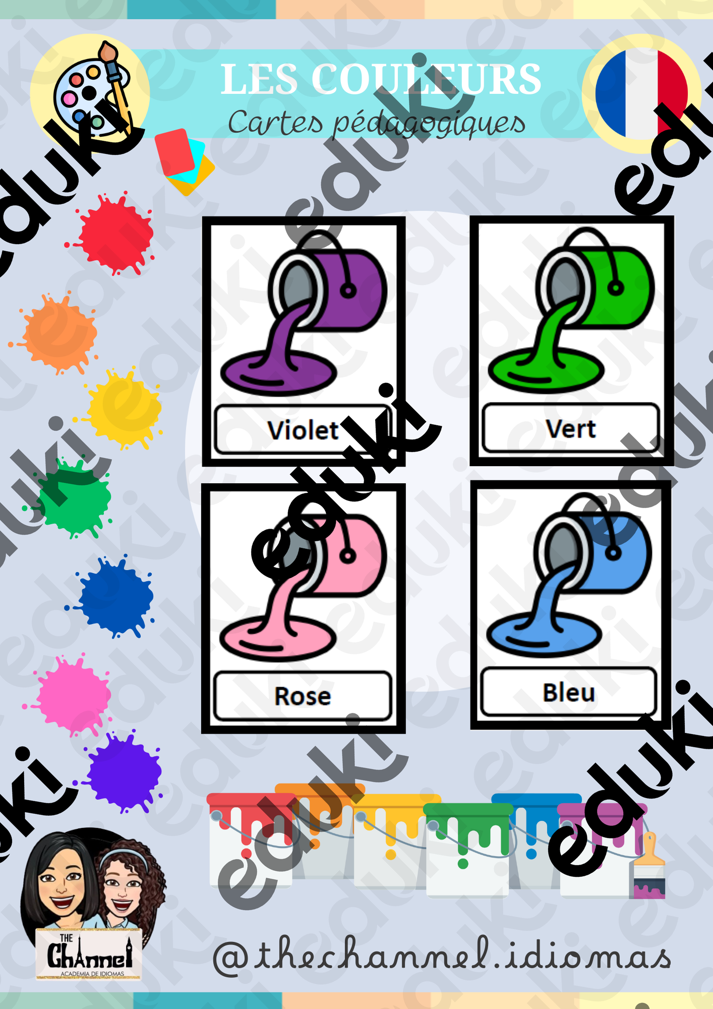 LES COULEURS EN FRANÇAIS – Cartes pédagogiques - Ressource pédagogique ...