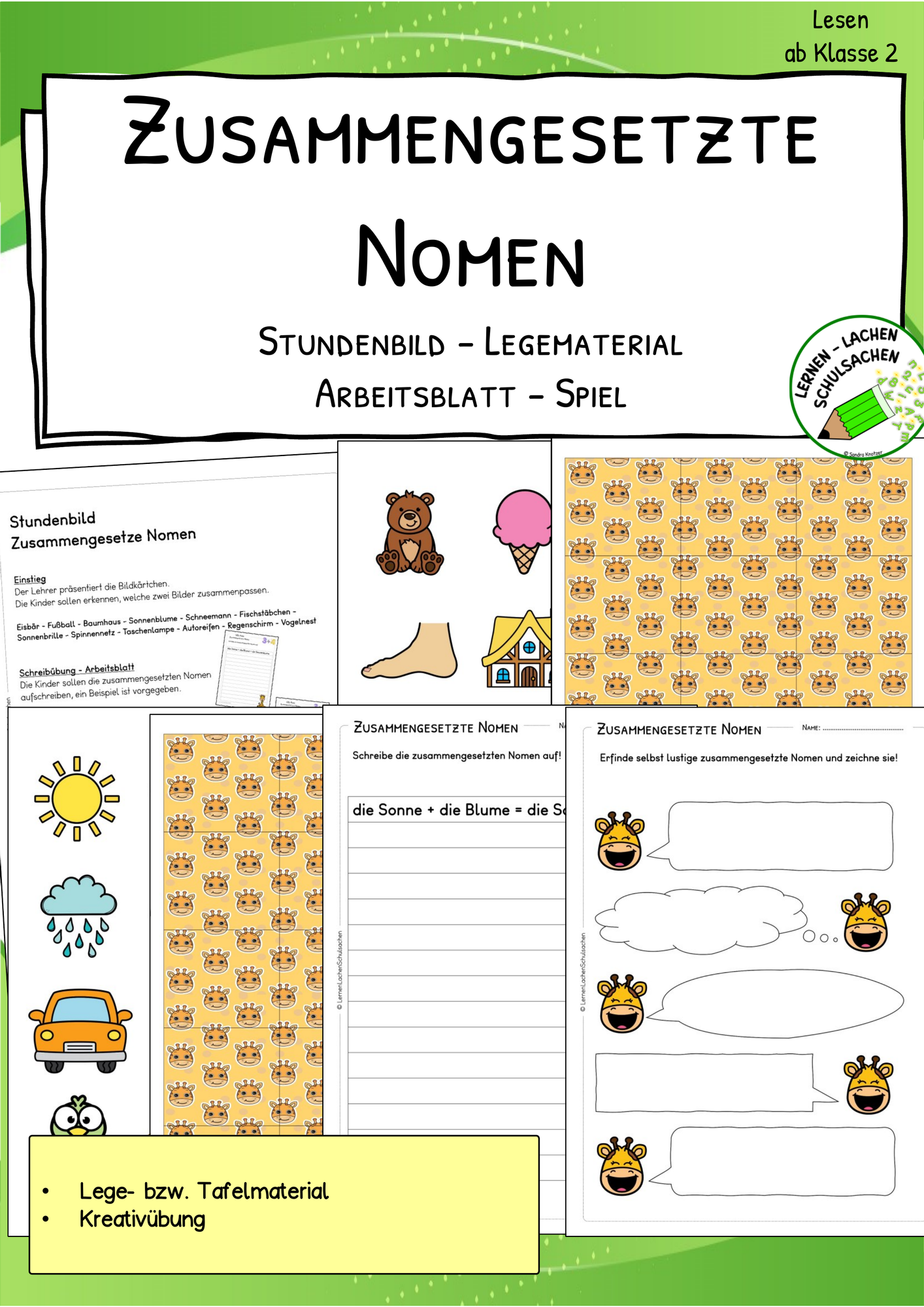 Zusammengesetzte Nomen – Wortschatzarbeit mit Spiel, Kreativität und ...