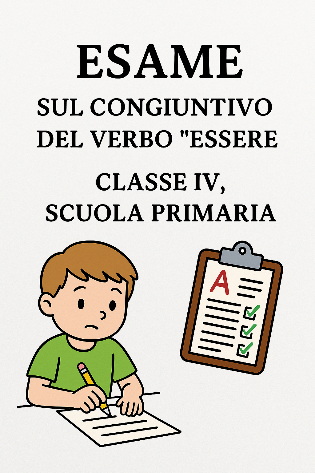 Esame sul congiuntivo del verbo "Essere" - Materiale didattico per la ...