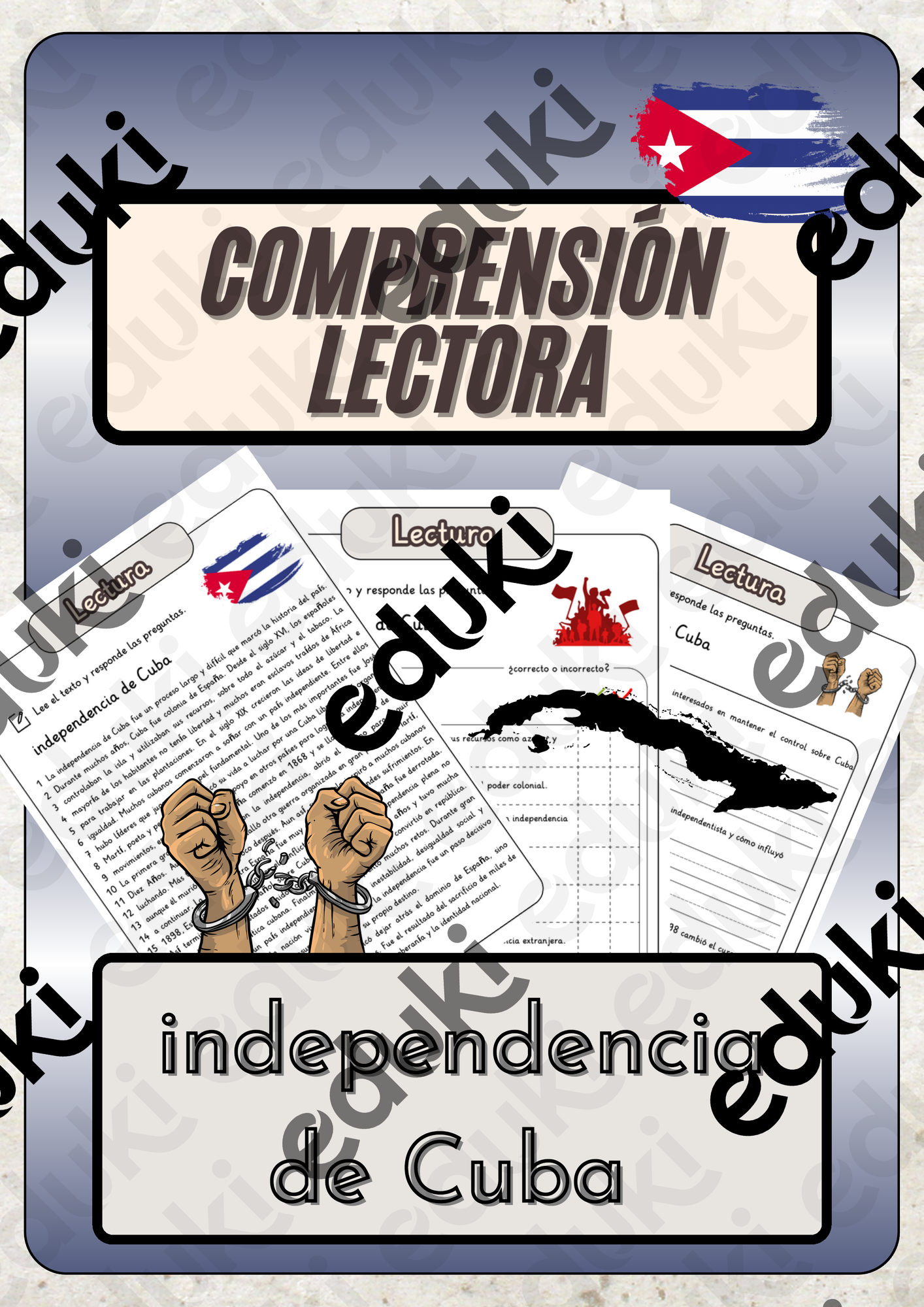 Comprensión lectora – independencia de Cuba + soluciones - material de ...