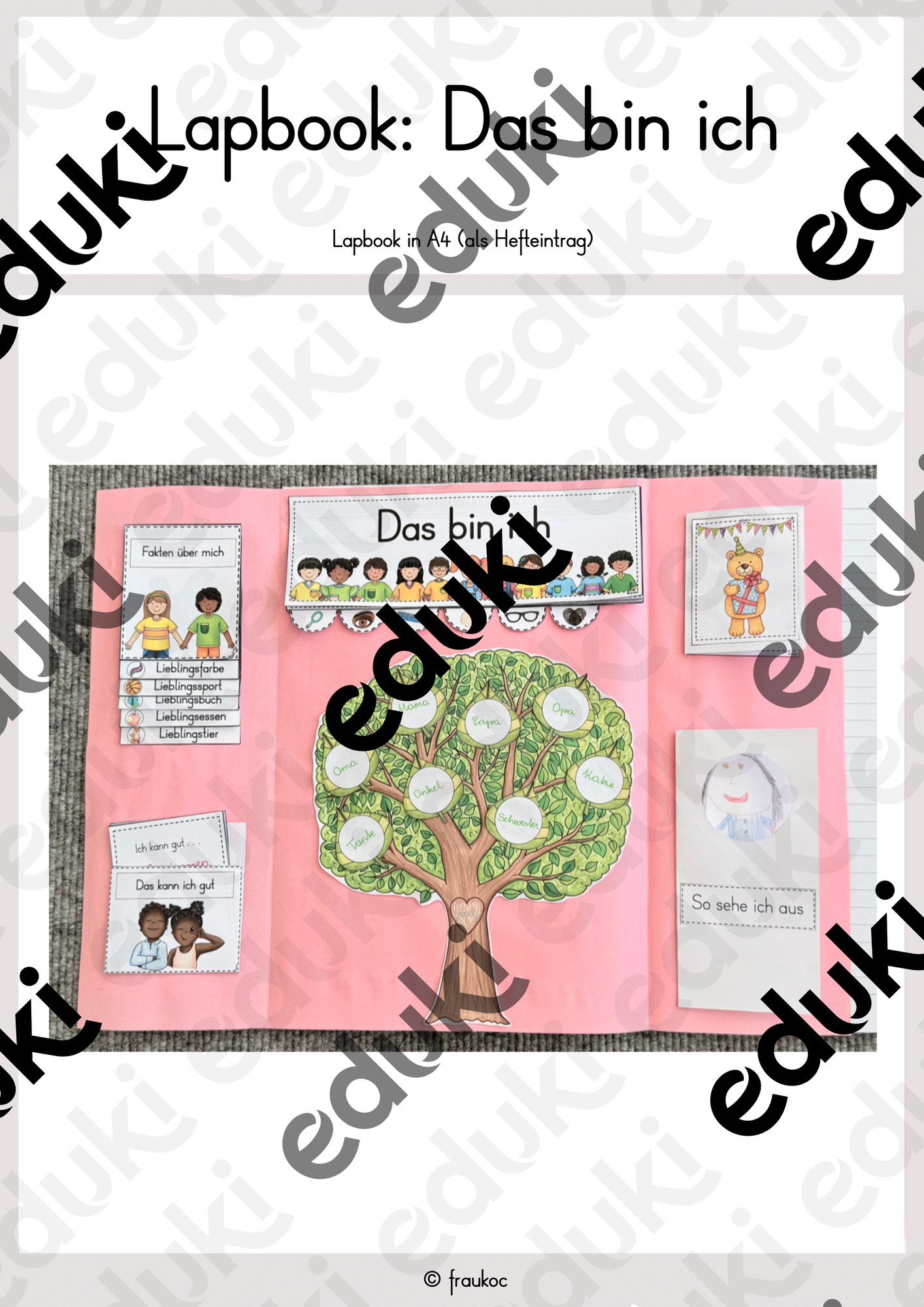 Lapbook: Das bin ich (A4) – Unterrichtsmaterial in den Fächern ...