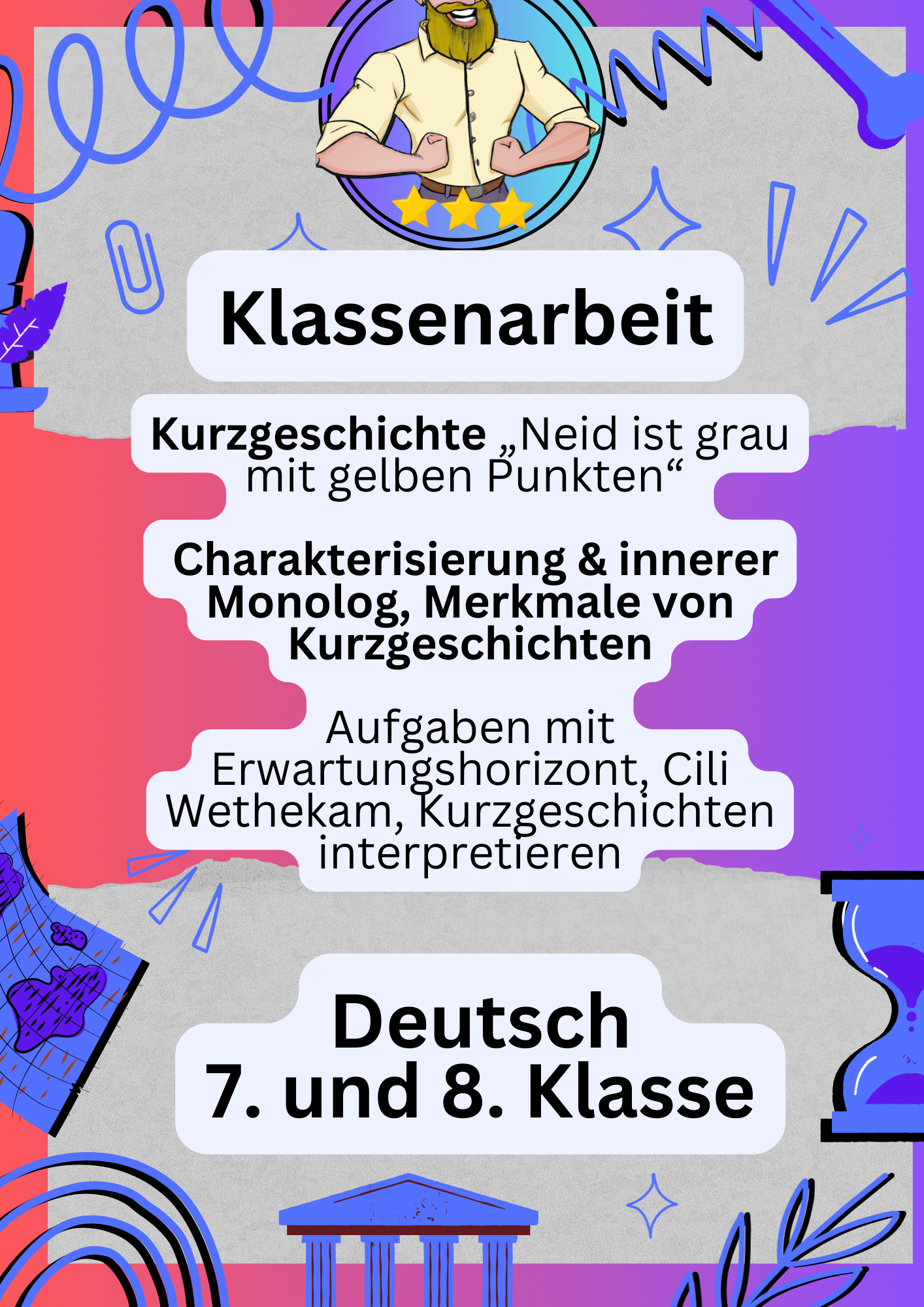 Klassenarbeit (Differenziert) – Kurzgeschichte Charakterisierung ...