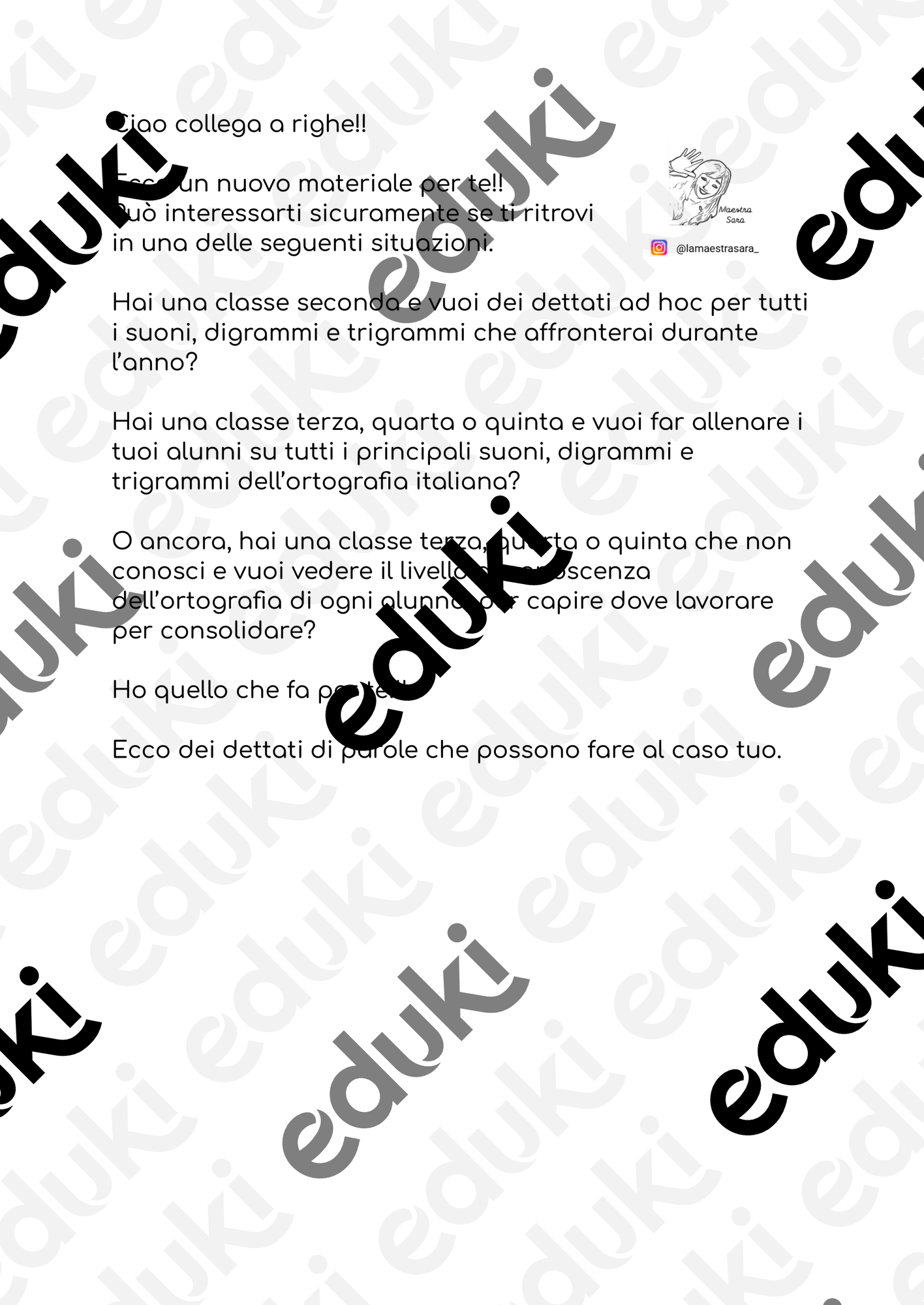 dettati di parole con i suoni più difficili e le principali eccezioni ...