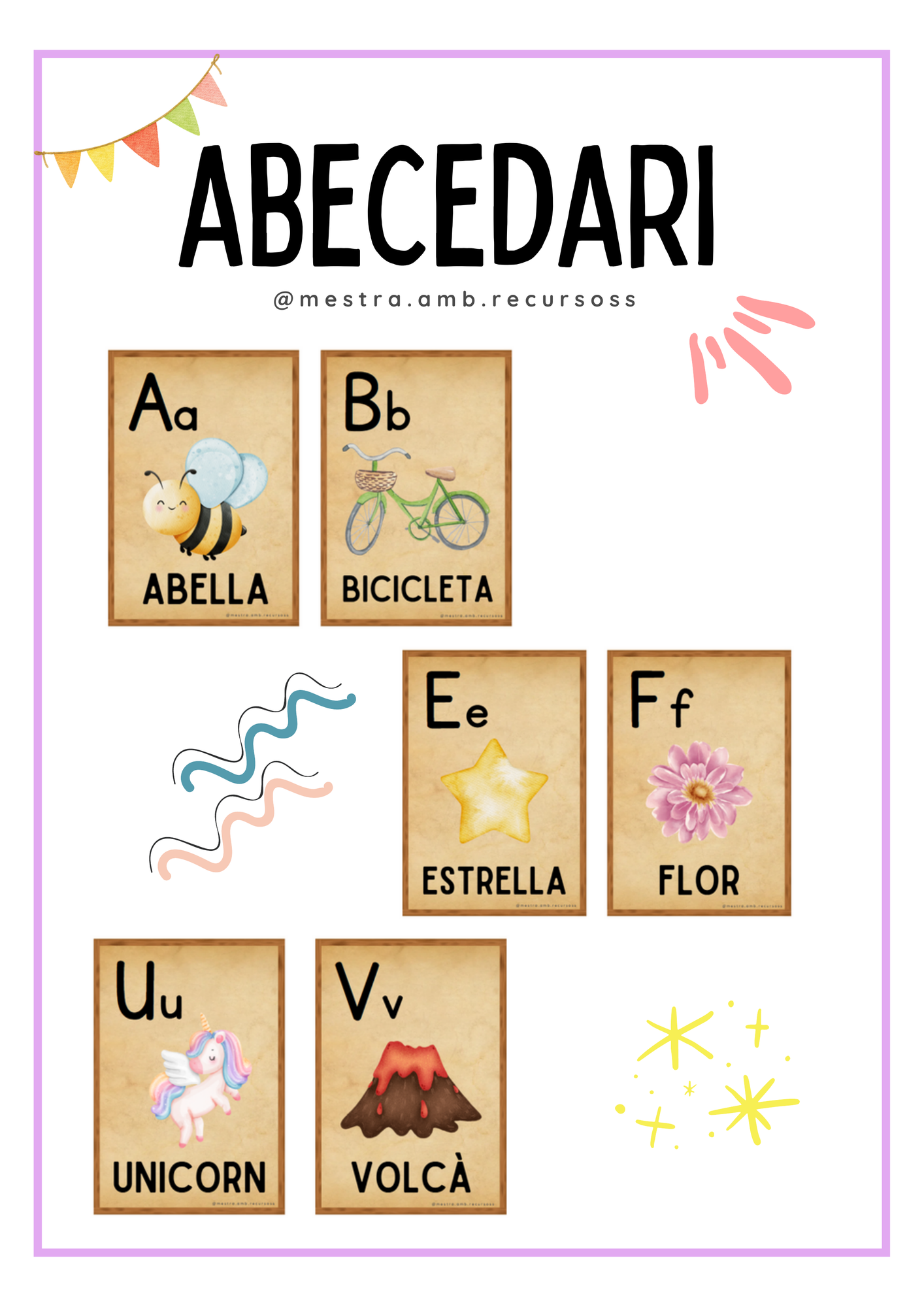 Abecedari (català) - Mestra amb recursoss - material didáctico de las ...