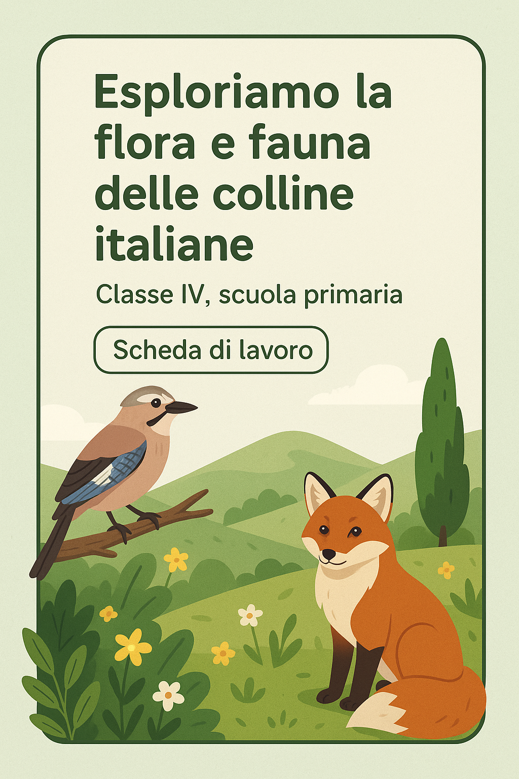 Esploriamo la flora e fauna delle colline italiane - Materiale ...