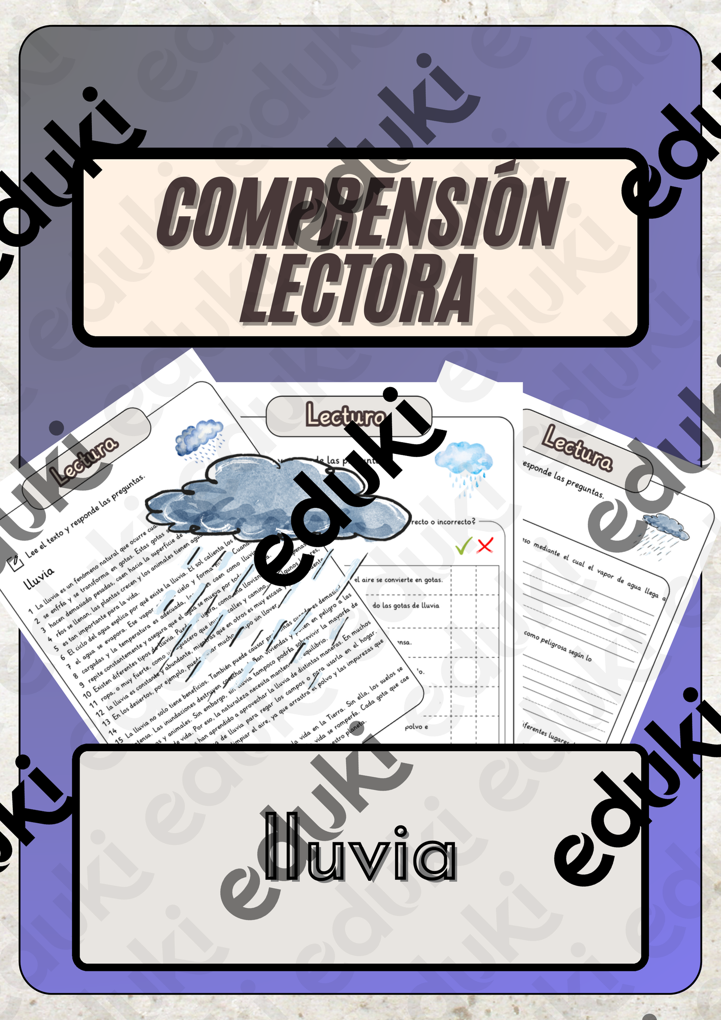 Comprensión lectora – lluvia + soluciones - material de la siguiente ...