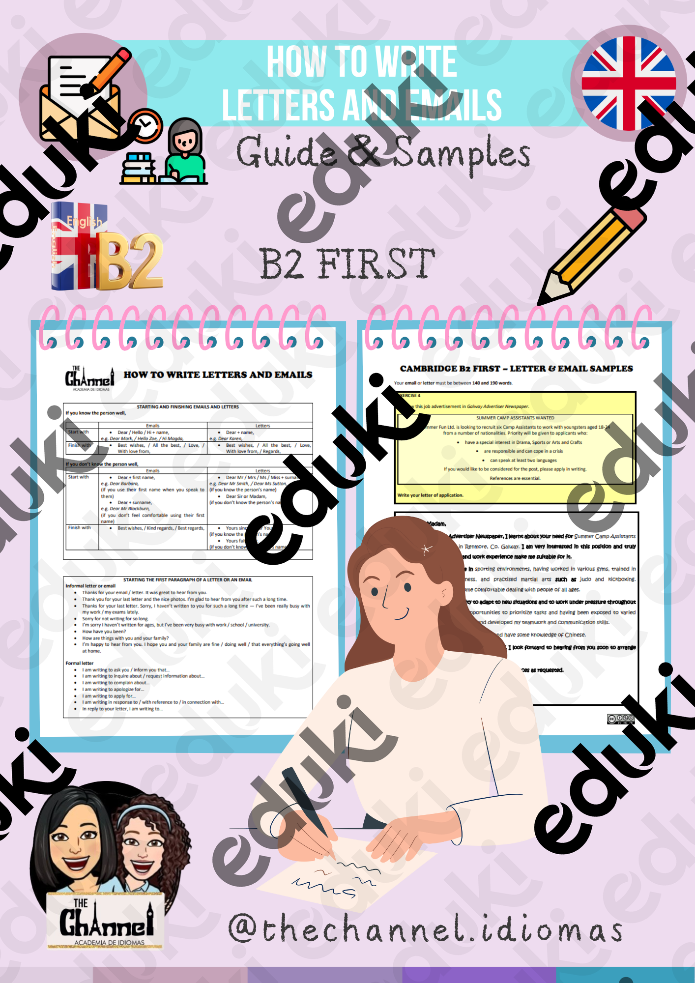HOW TO WRITE LETTERS & EMAILS – Guide & Samples (B2 First) - material ...