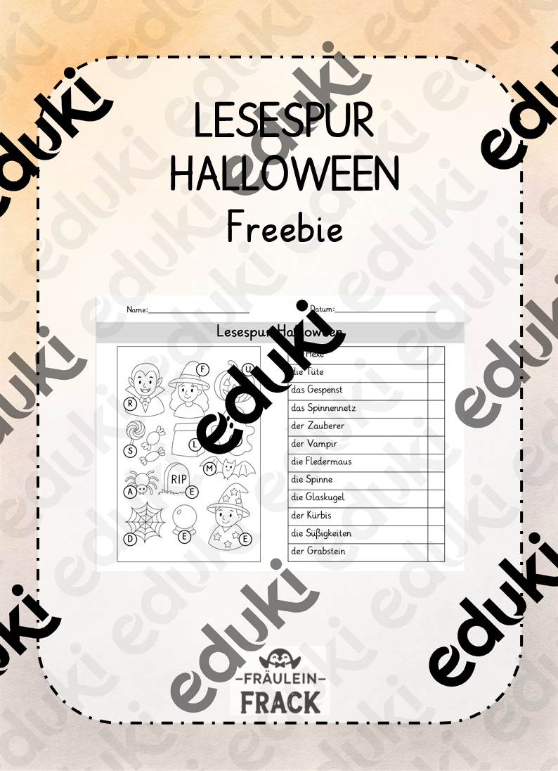 Lesespur Halloween - 2 Versionen - Freebie – Unterrichtsmaterial im ...