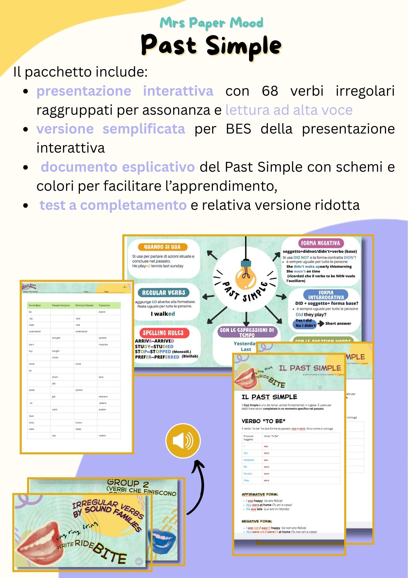 Past Simple in modo efficace! - Materiale didattico per la materia Inglese