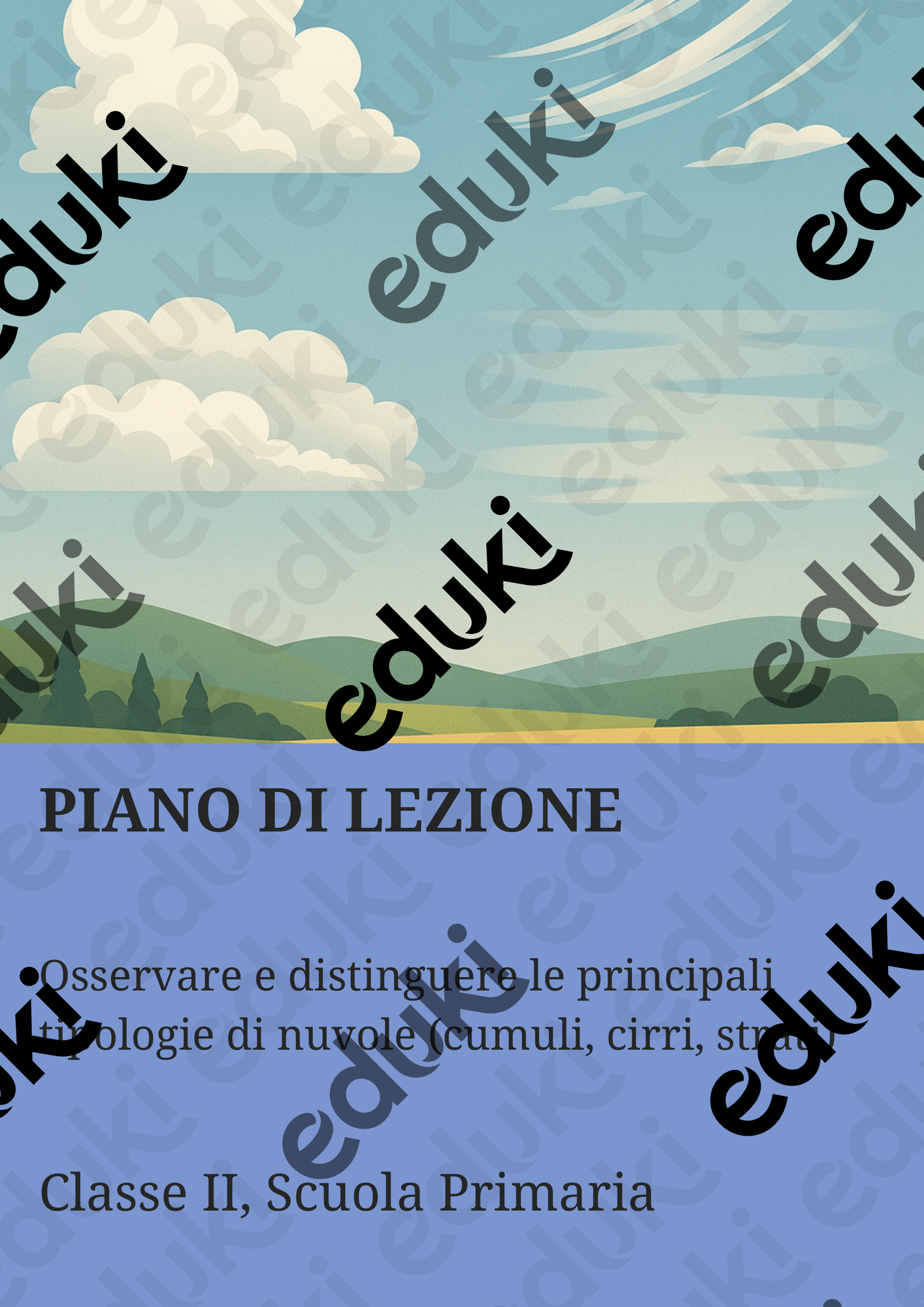 Osservare e distinguere le principali tipologie di nuvole (cumuli ...