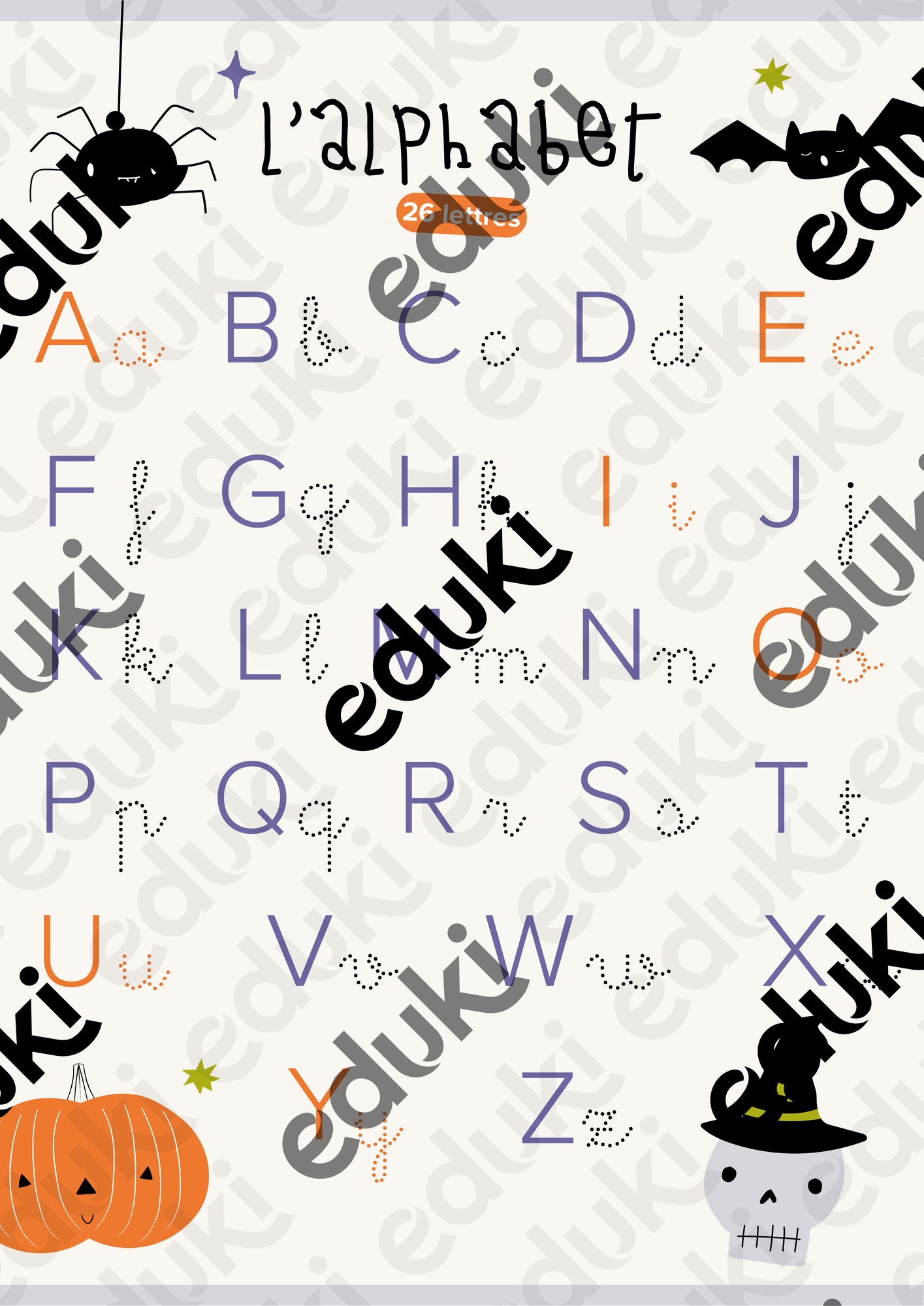Affiche Educative Abécédaire Alphabet Halloween - Ressource pédagogique ...
