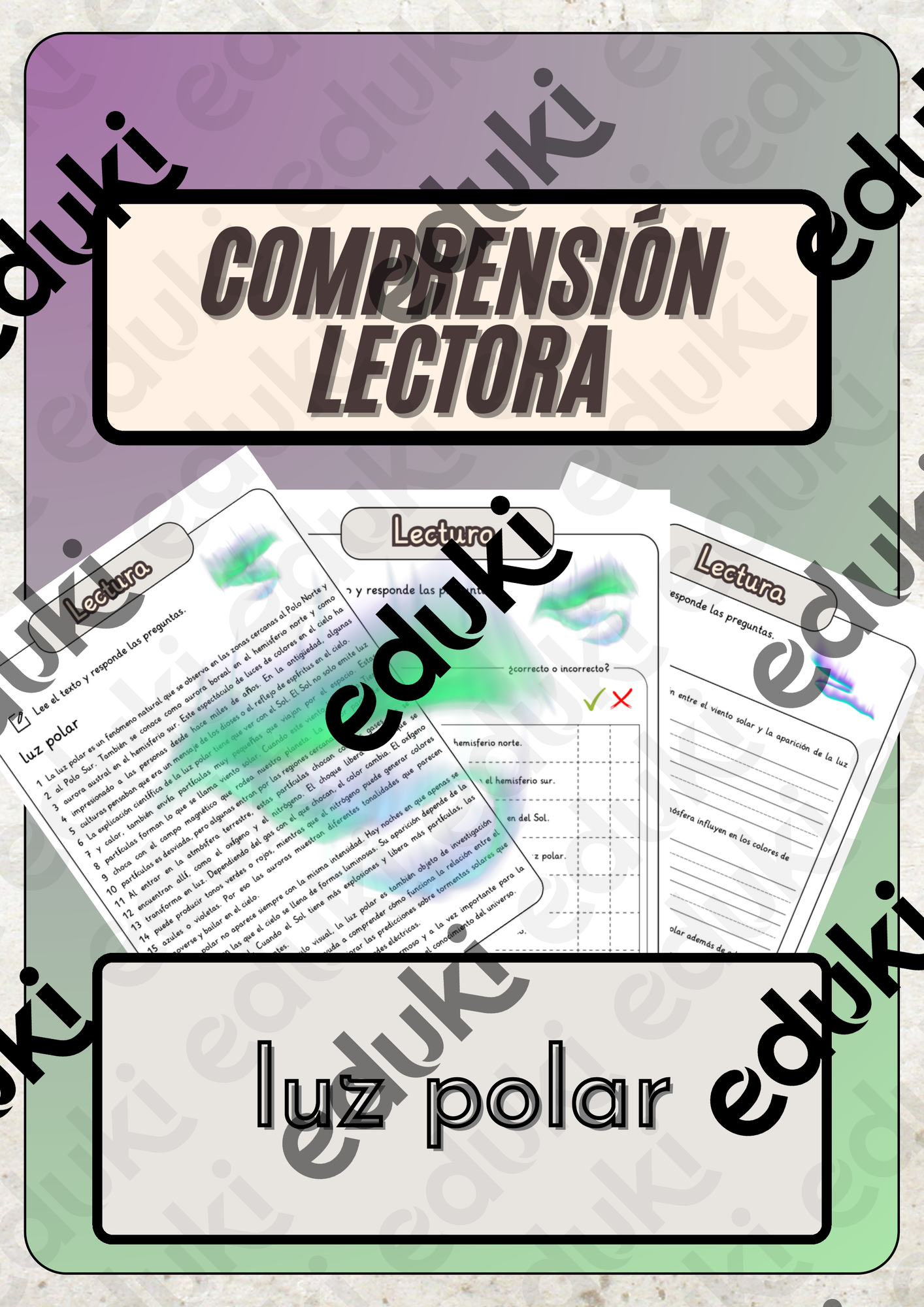 Comprensión lectora – luz polar + soluciones (con reserva didáctica ...