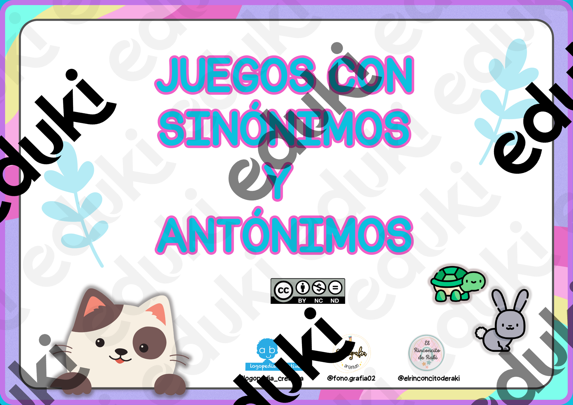 JUEGOS SINÓNIMOS Y ANTÓNIMOS - material de la siguiente asignatura ...