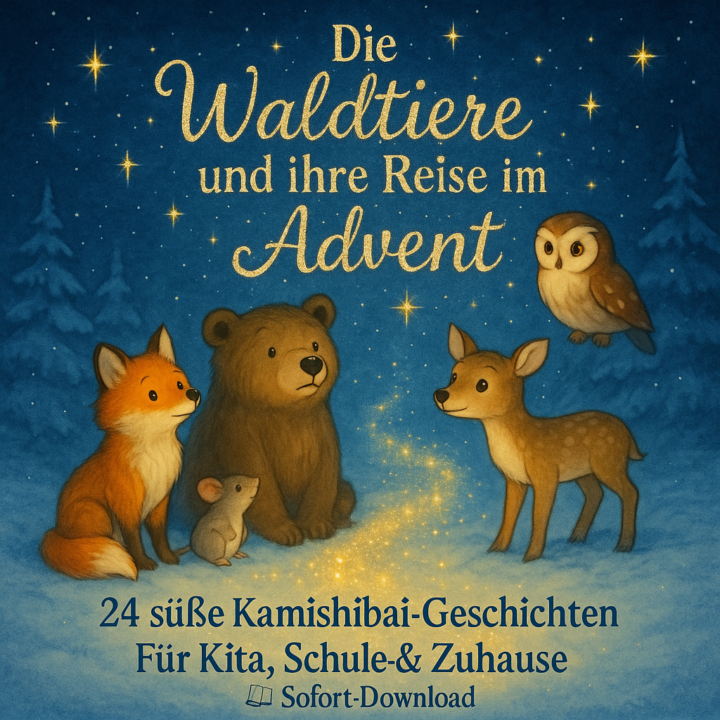 Die Waldtiere und ihre Reise im Advent | 24 Kamishibai-Geschichten für ...