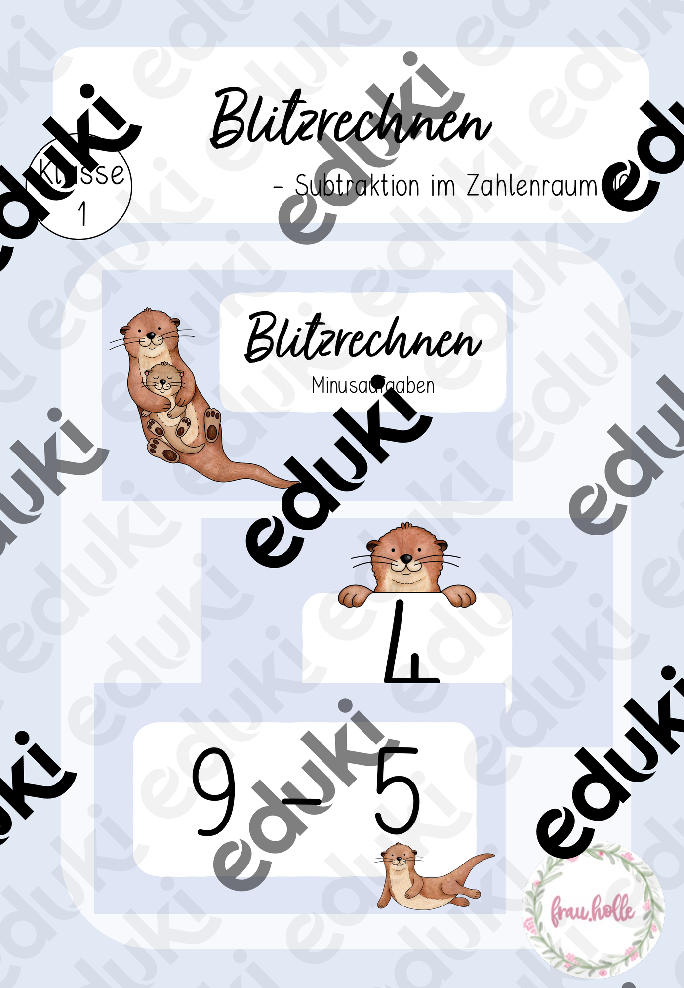 Blitzrechnen Subtraktion Zahlenraum 10 / Mathestarter ...