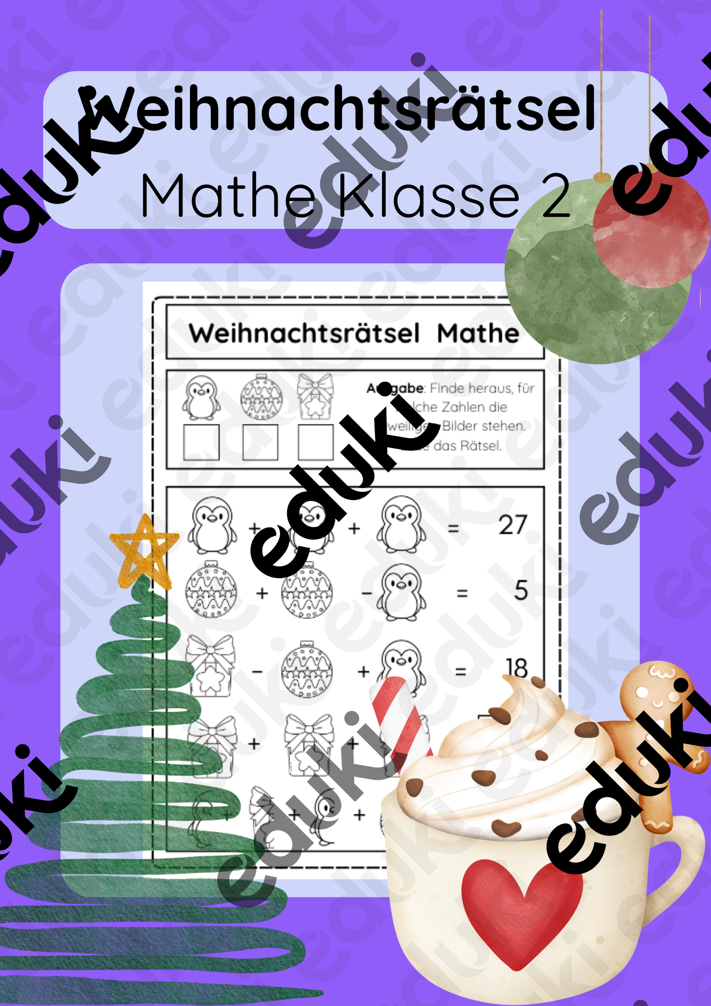 Weihnachtsrätsel Klasse 2 Knobeln Mathe Weihnachten ...