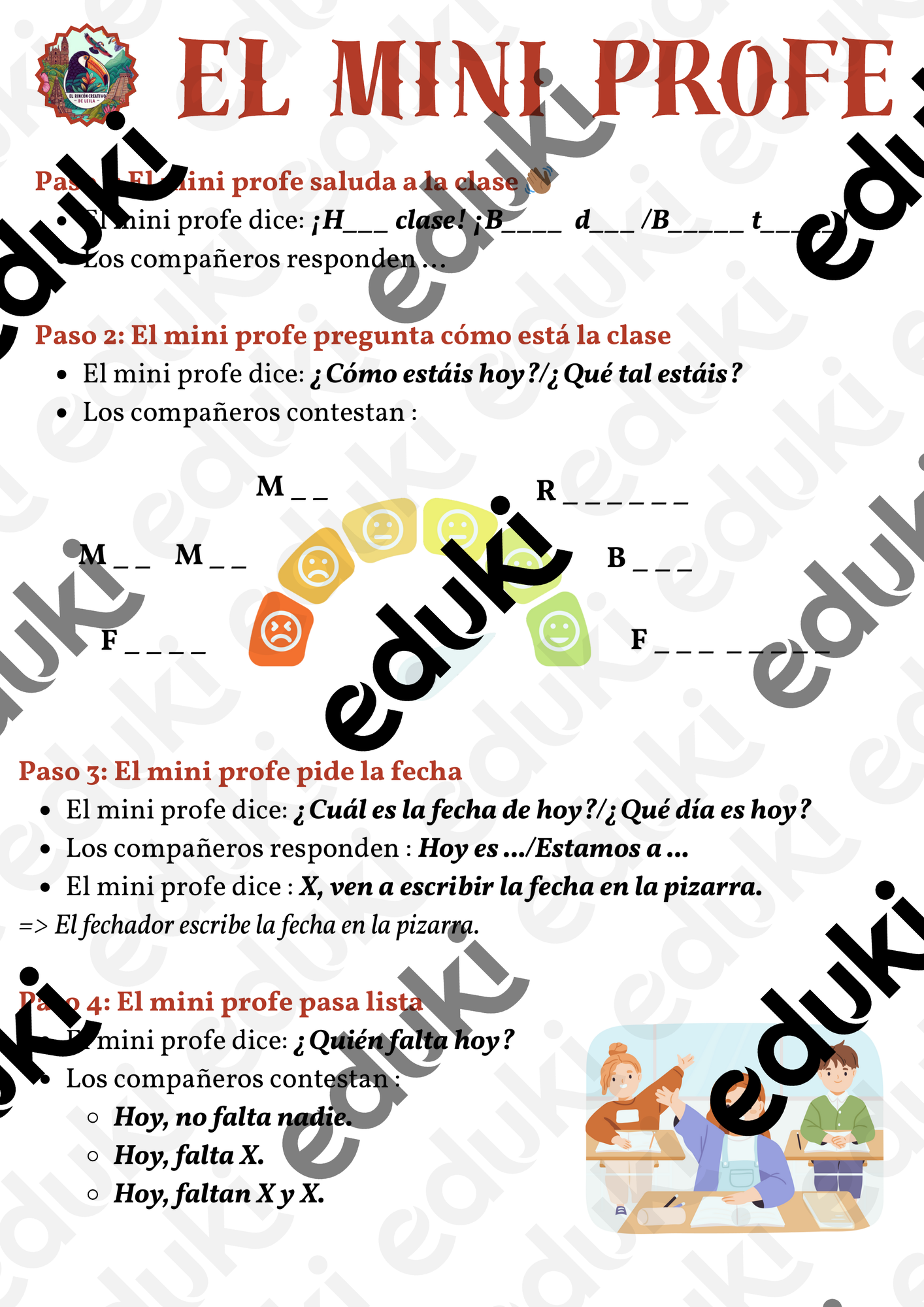 Fiche du Mini Profe - Ressource pédagogique pour ton cours de Espagnol