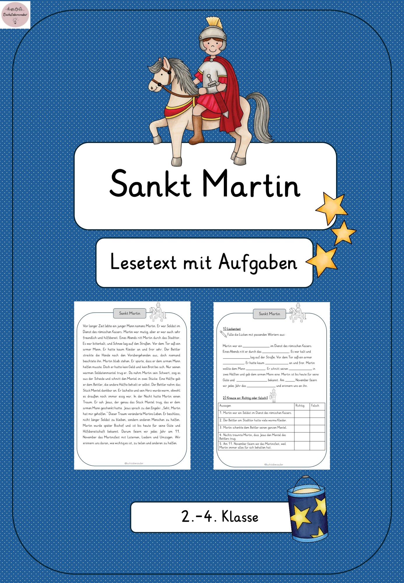 Lesetext Sankt Martin - mit Aufgaben – Unterrichtsmaterial in den ...