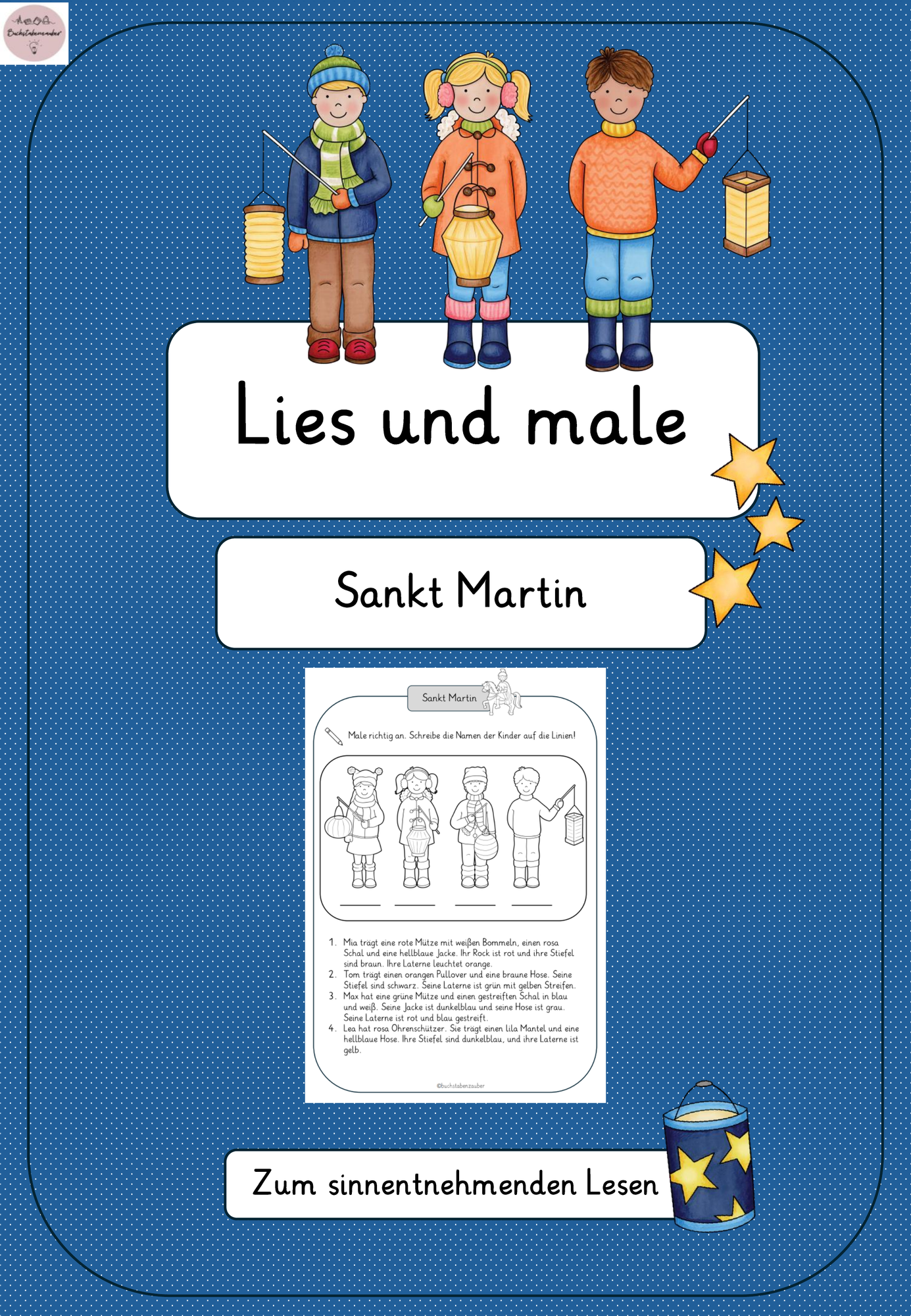 Lesen und Malen - Sankt Martin / Laternenfest – Unterrichtsmaterial im ...