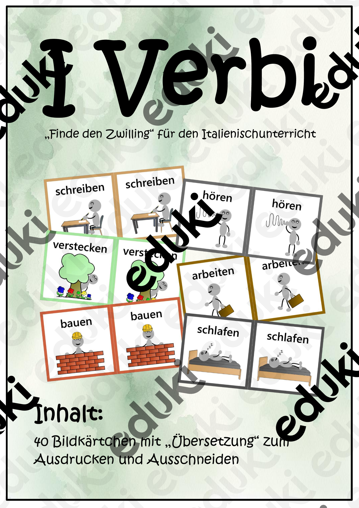 I Verbi. Vokabelspiel für den Italienischunterricht ...
