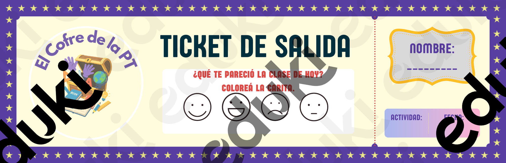 Tickets de salida / Exit Tickets - material didáctico de las ...