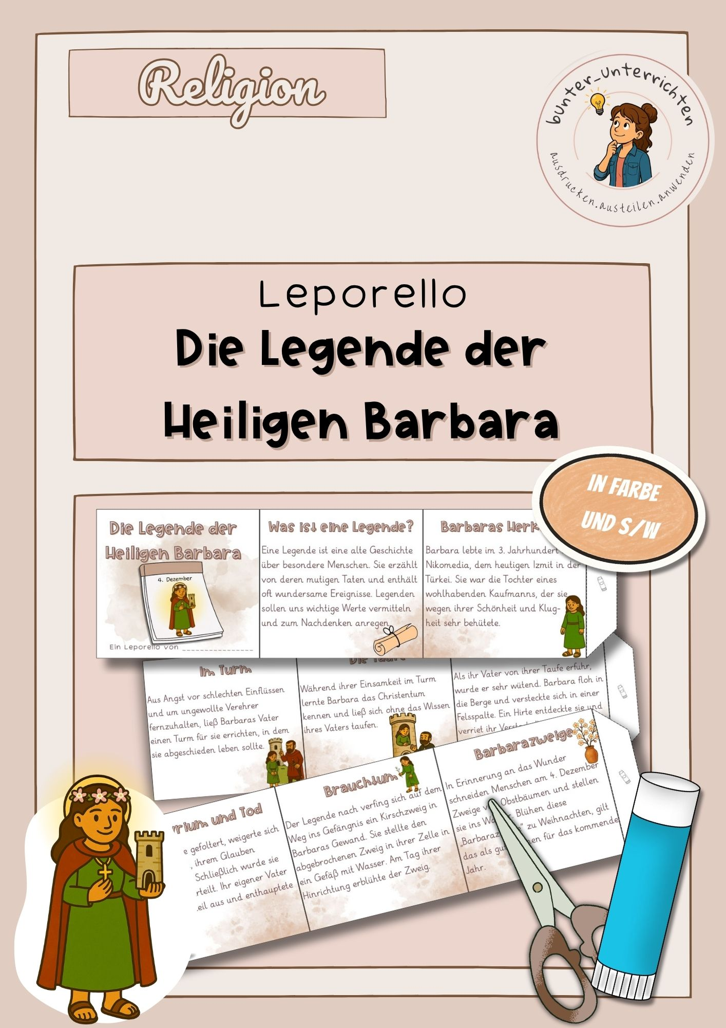 Leporello „Die Legende der Heiligen Barbara“ – Geschichte und Brauchtum ...