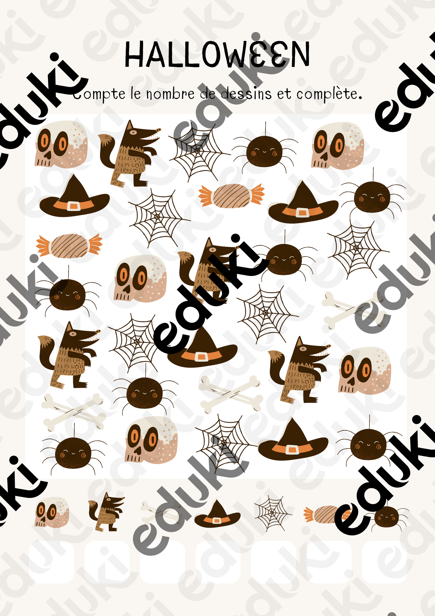 Halloween – Exercices d’Addition à Imprimer | Activité Mathématique ...