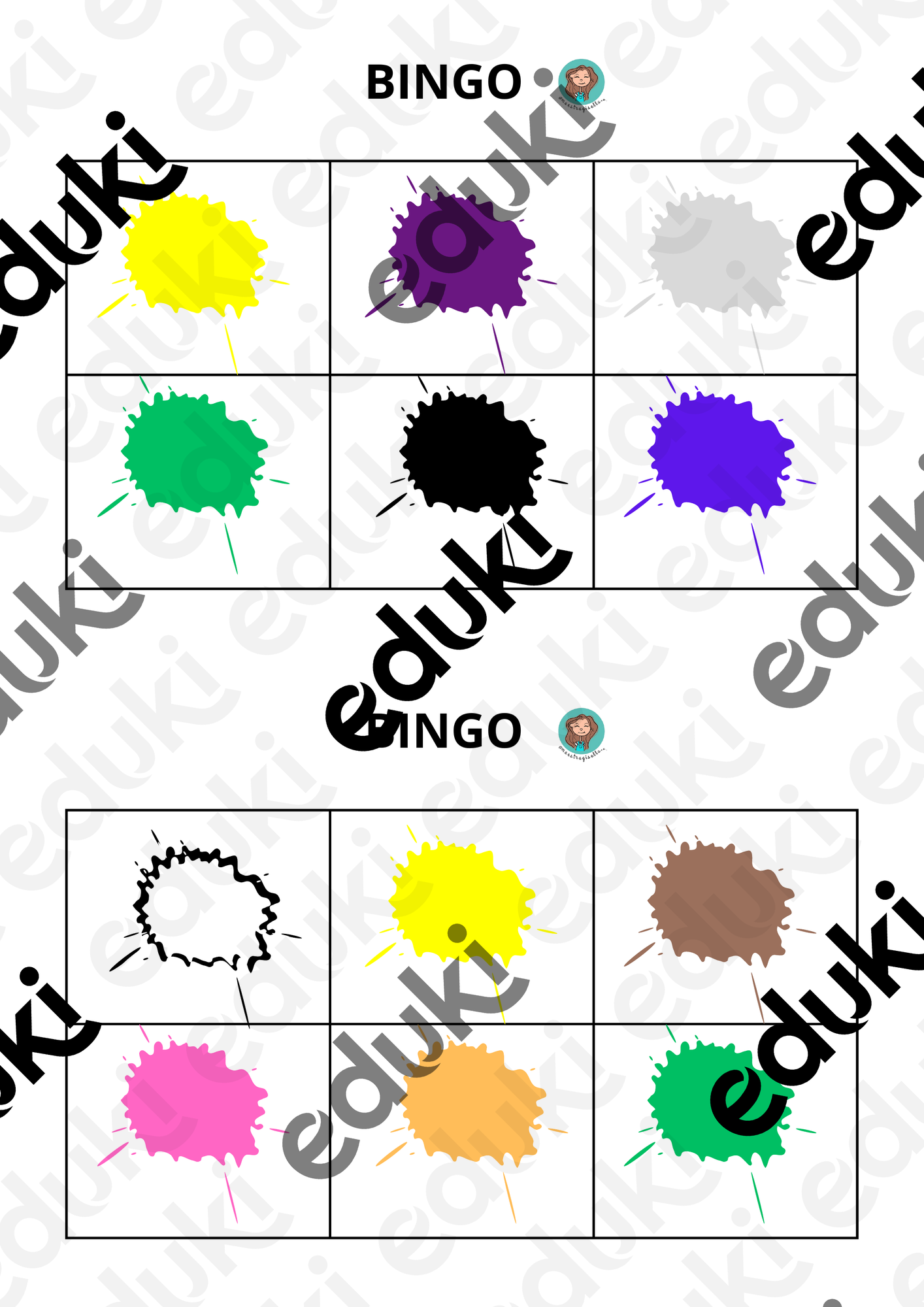 Bingo de los colores en francés - material de la siguiente asignatura ...