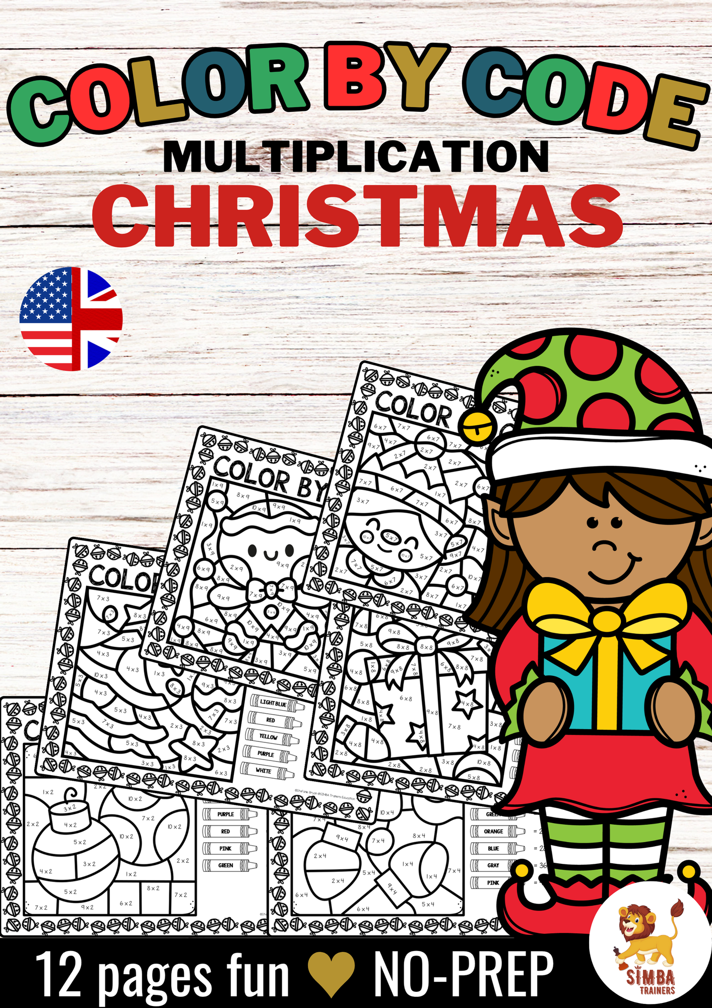 Color by code - Multiplication (Christmas) | Noël Multiplications ...