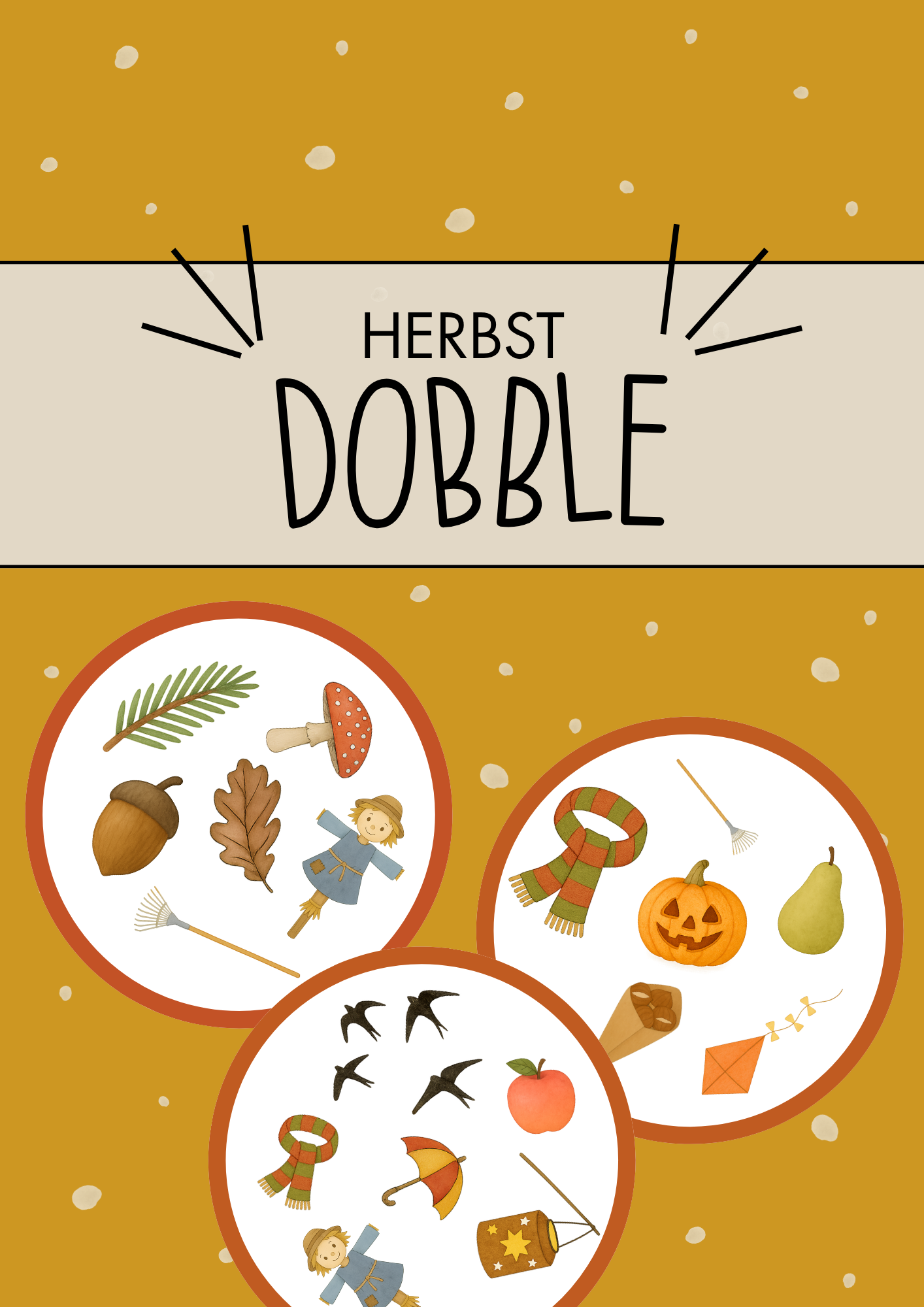 Herbst Kartenspiel – Unterrichtsmaterial im Fach Wortschatz
