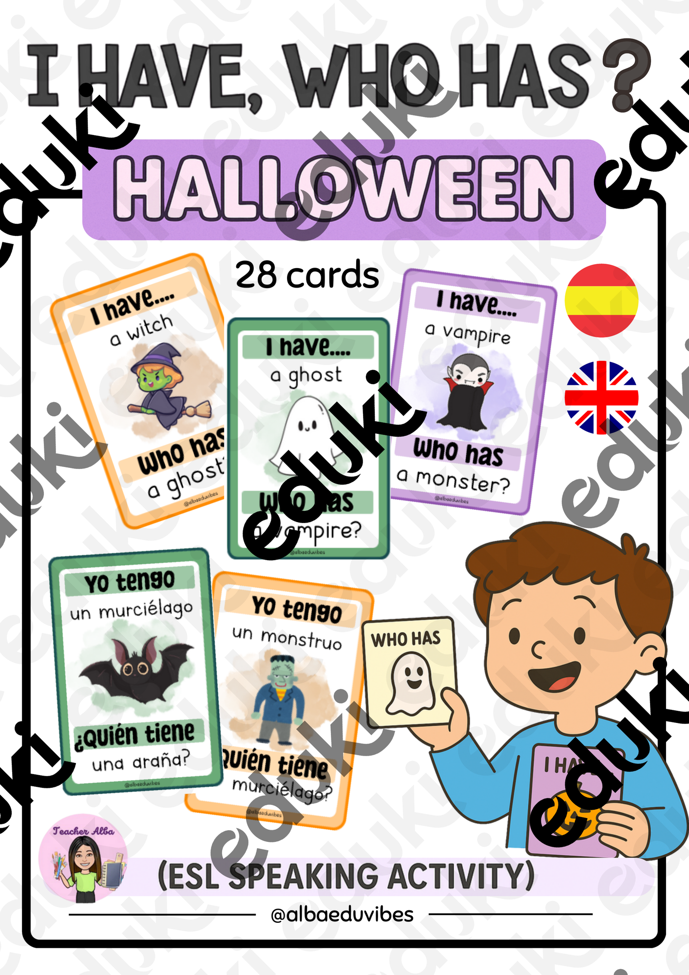 Halloween ( I have... who has..?) Game - material didáctico de las ...