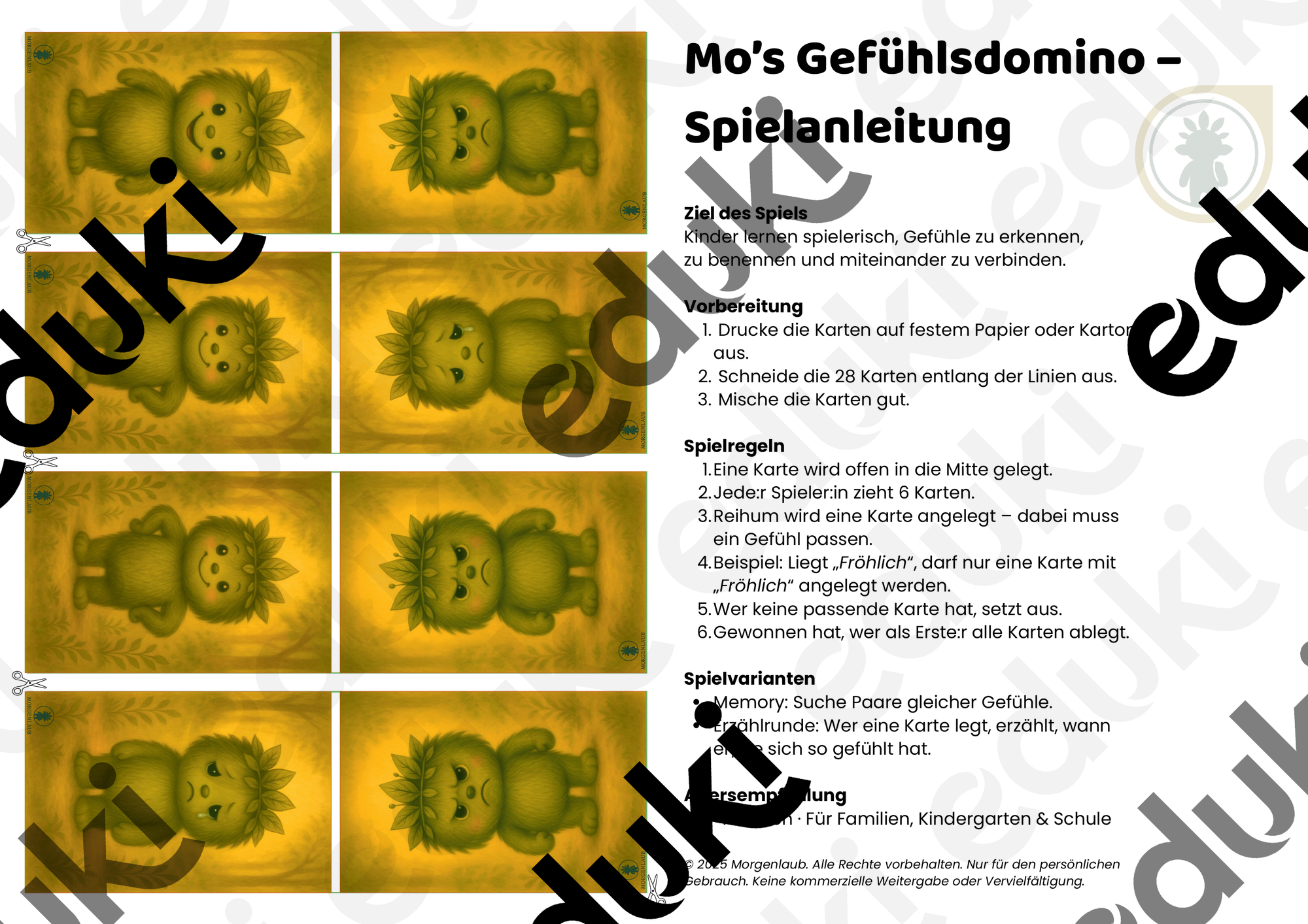 Mo’s Gefühlsdomino – Emotionen erkennen & benennen ...