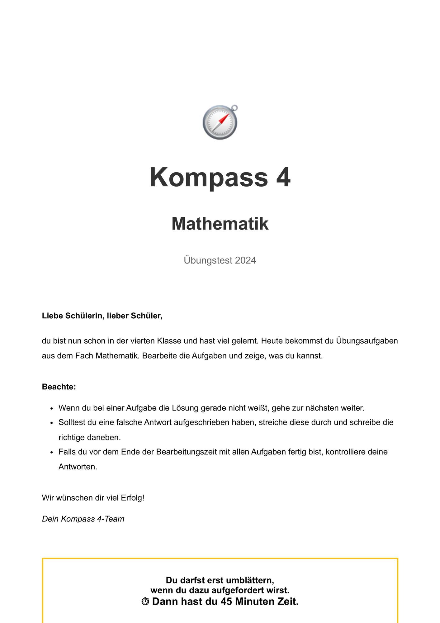 Kompass 4 – Übungs­paket Baden-Württemberg – Unterrichtsmaterial in den ...