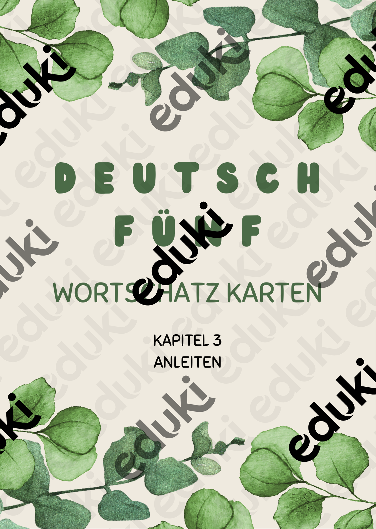 Deutsch Fünf - Wortschatz Karten Kapitel 3 – Unterrichtsmaterial im ...