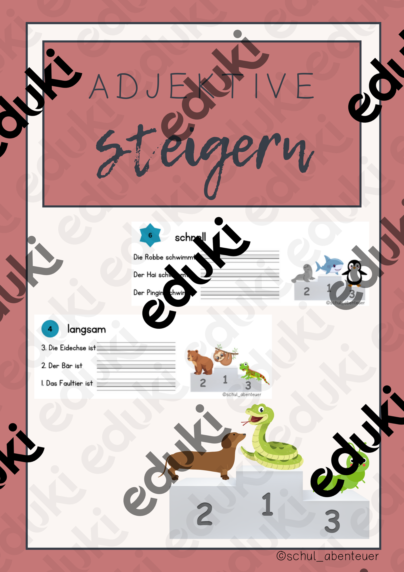 Adjektive steigern – Unterrichtsmaterial im Fach Deutsch