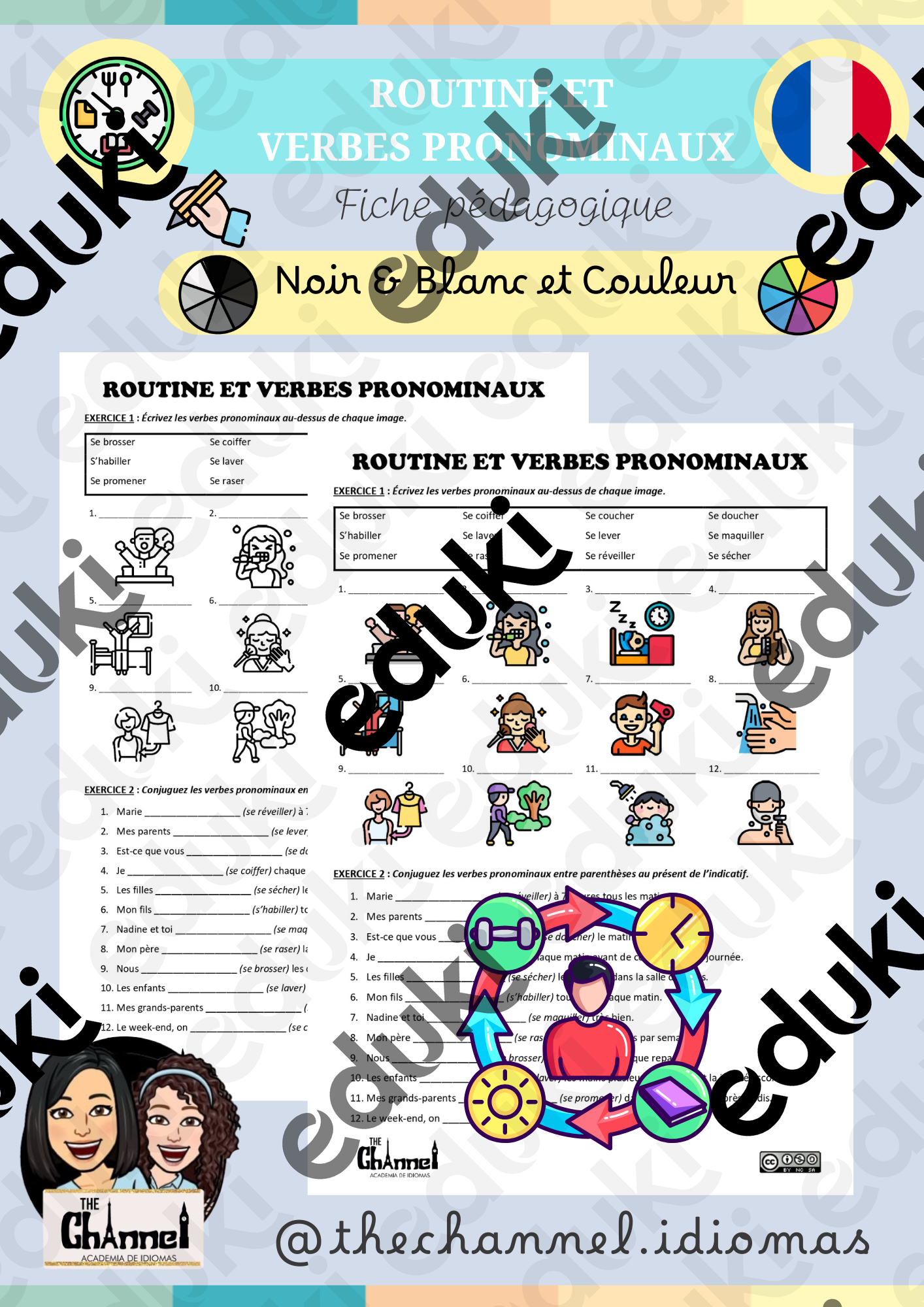 ROUTINE ET VERBES PRONOMINAUX – Fiche pédagogique - Ressource ...