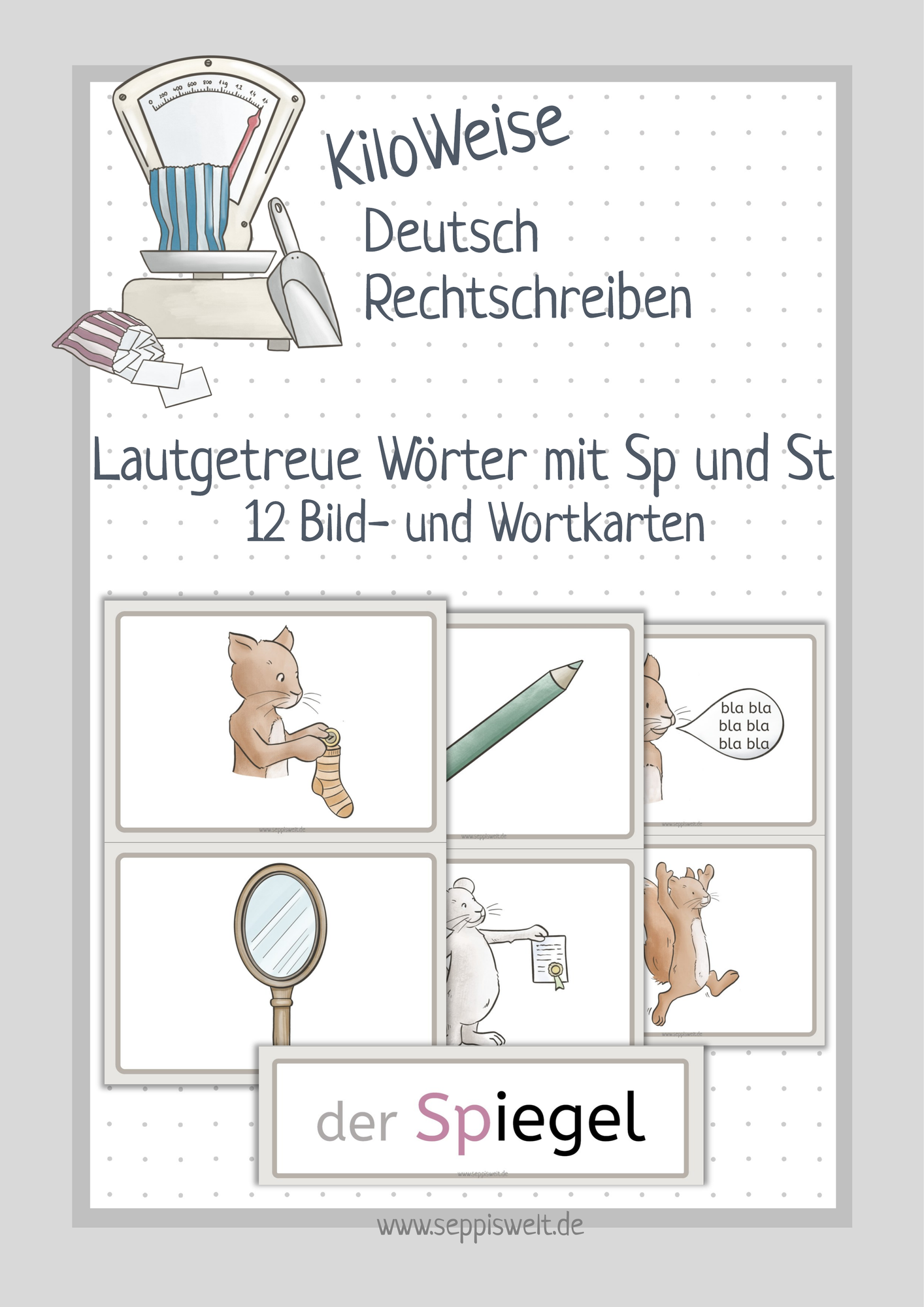 Bild- und Wortkarten: Wörter mit Sp und St – Unterrichtsmaterial im ...