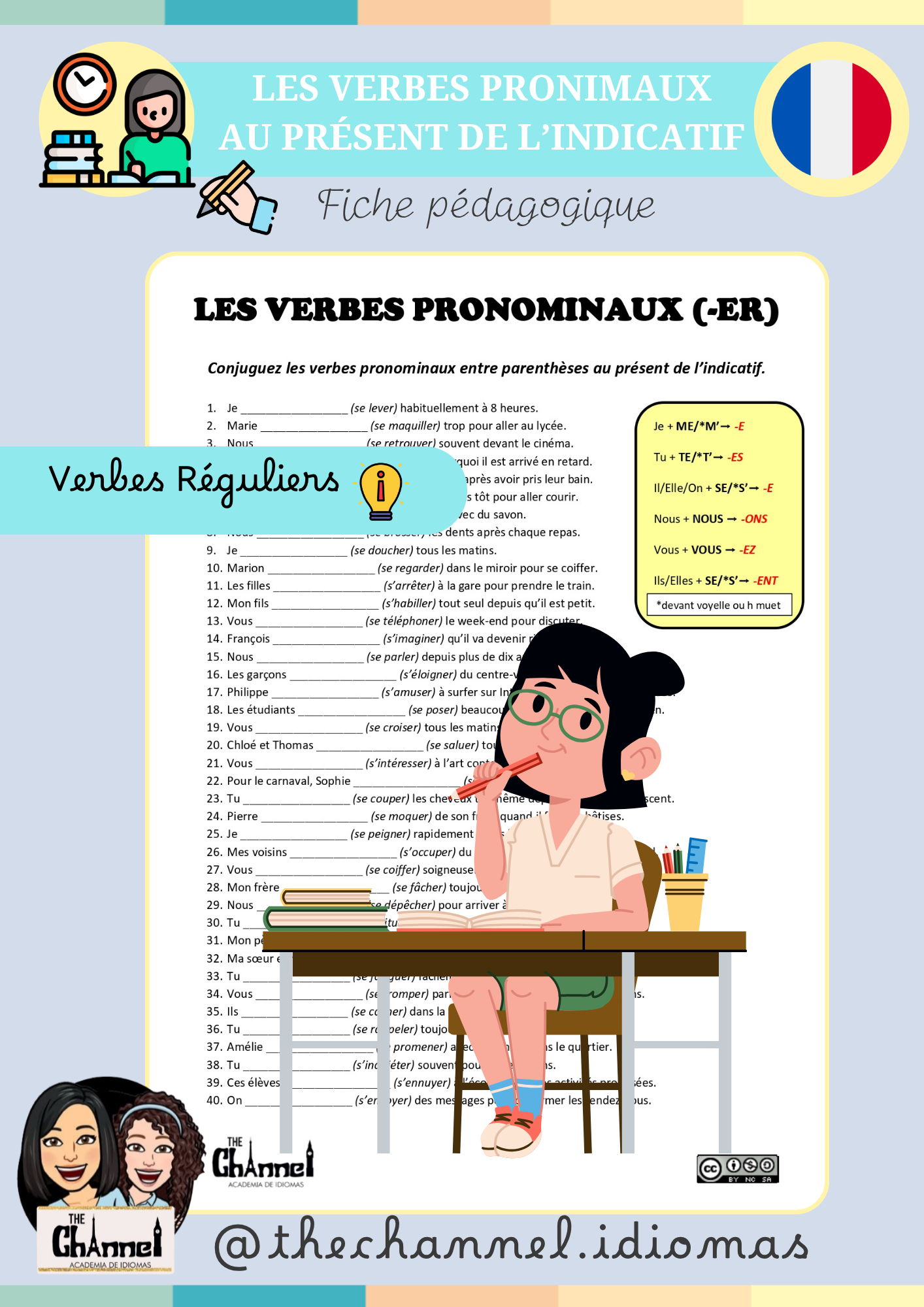LES VERBES PRONOMINAUX AU PRÉSENT – Fiche pédagogique ...