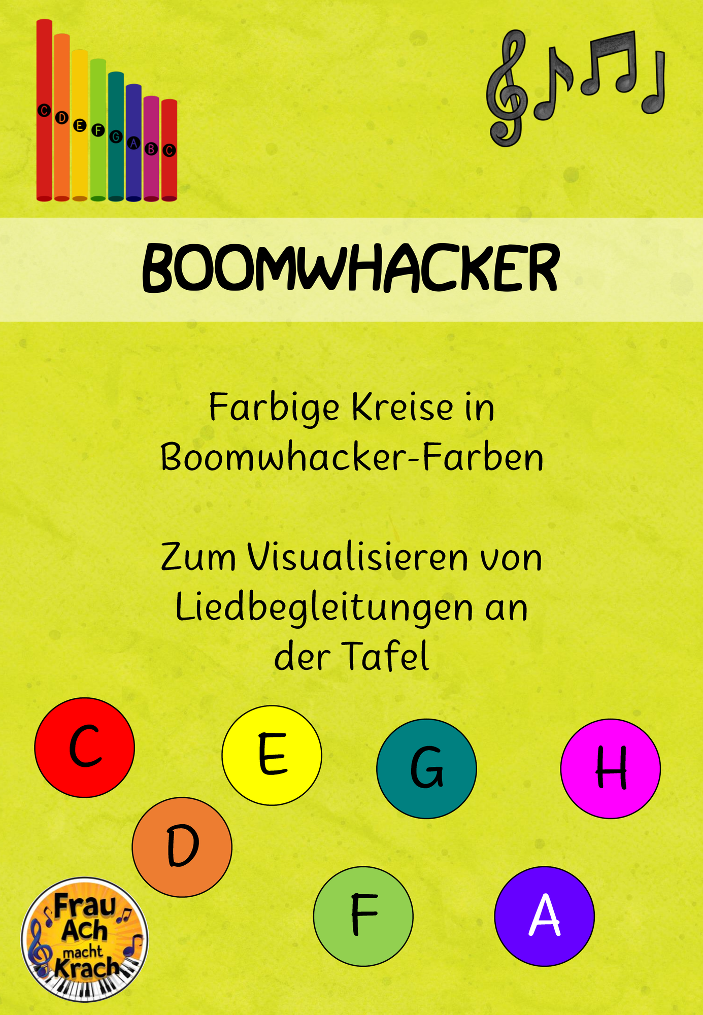 Boomwhacker: Farbige Kreise für die Tafel – Unterrichtsmaterial im Fach ...