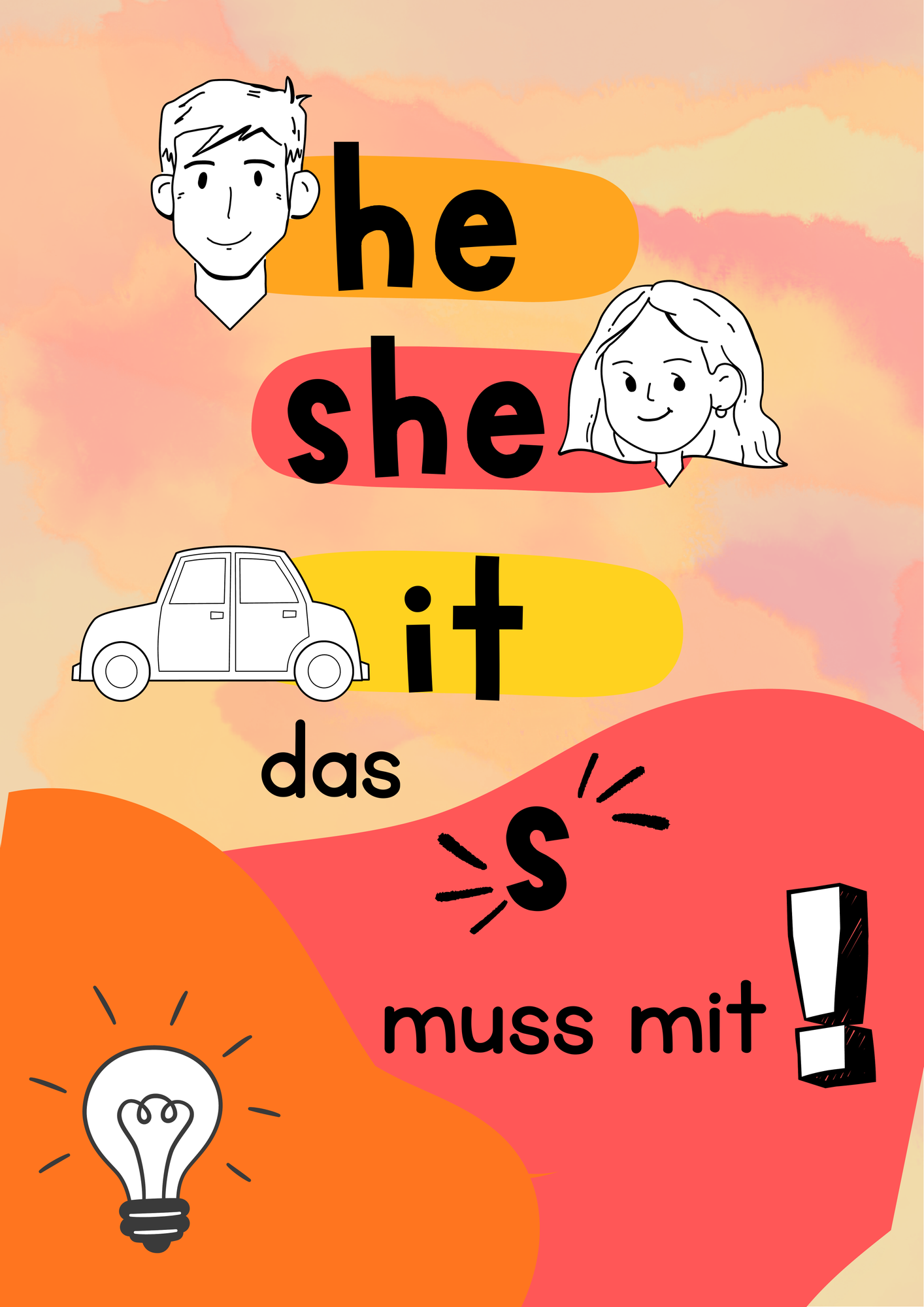 Lernplakat Englisch - He she it das s muss mit! – Unterrichtsmaterial ...