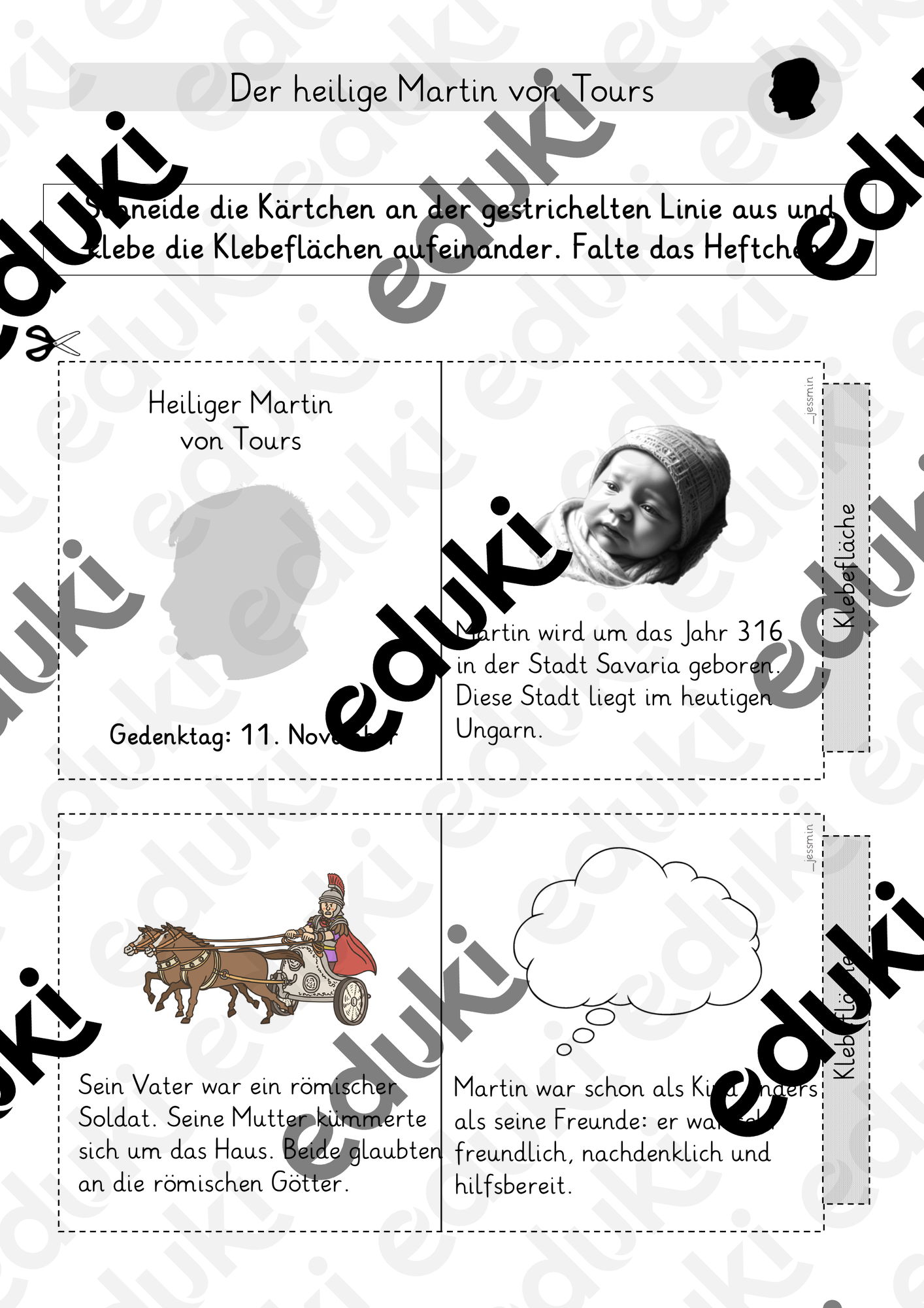 St. Martin / heiliger Martin (von Tours) - Leporello ...