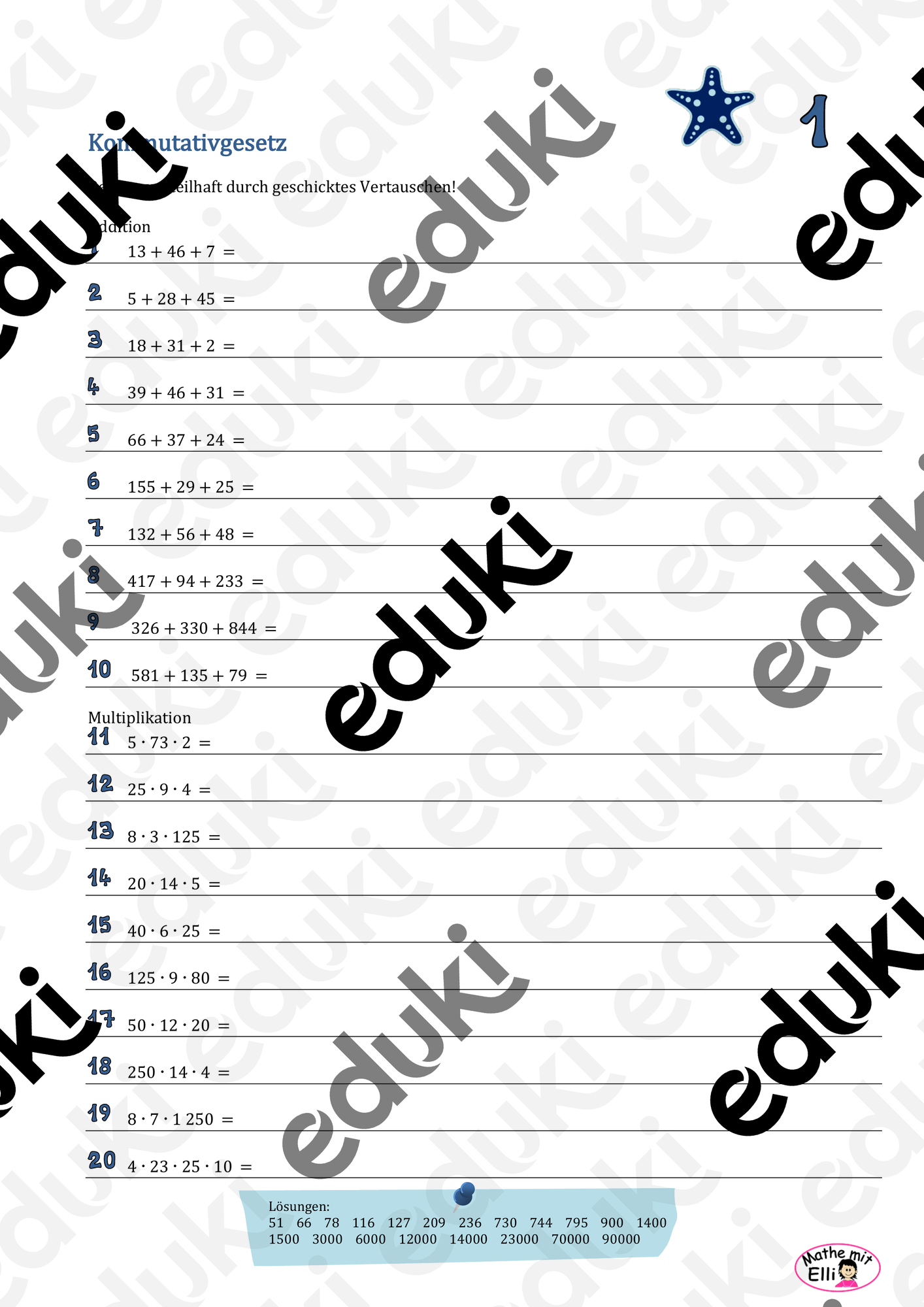 AB Kommutativ-, Assoziativ- und Distributivgesetz 1 – 20 ...