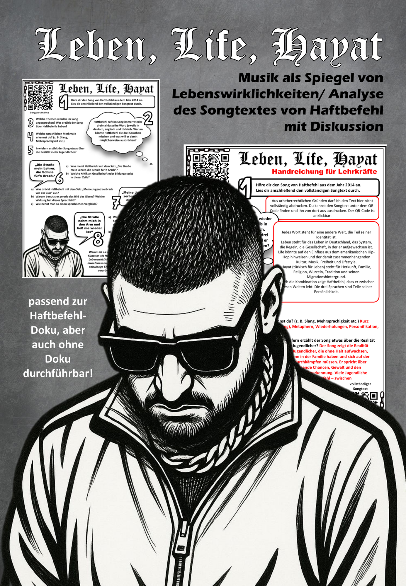 DEUTSCH - Sontextanalyse - Haftbefehl "Leben, Life, Hayat" passend zur ...