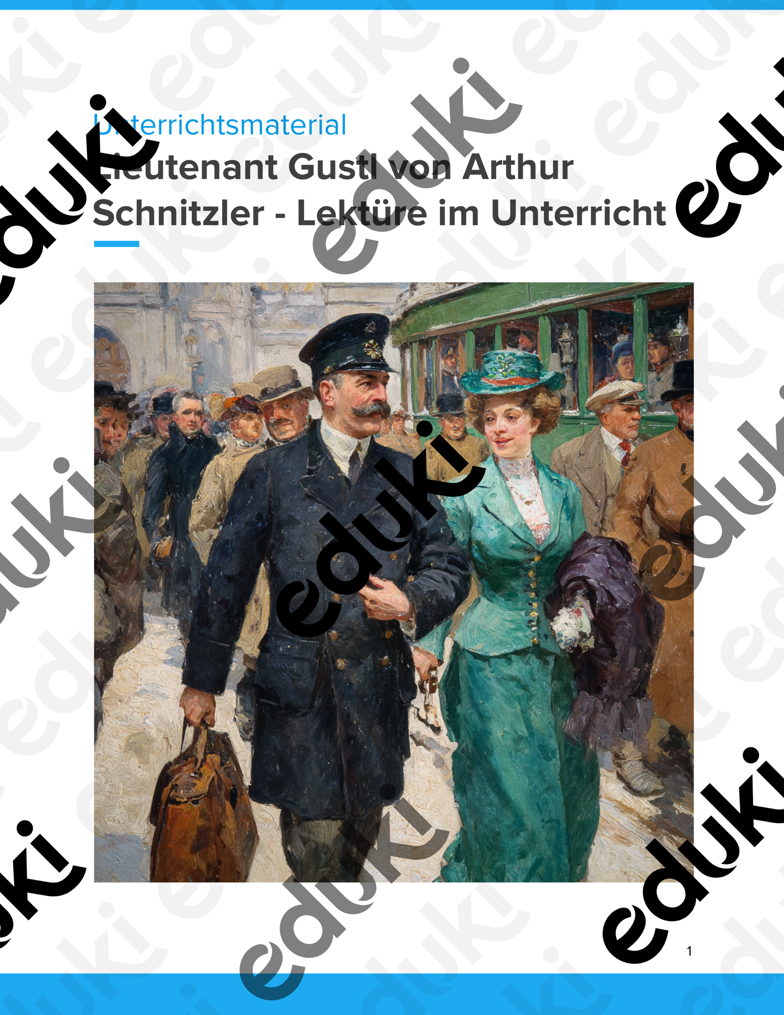 Lieutenant Gustl – Unterrichtsmaterial Sek II | Arthur Schnitzler ...