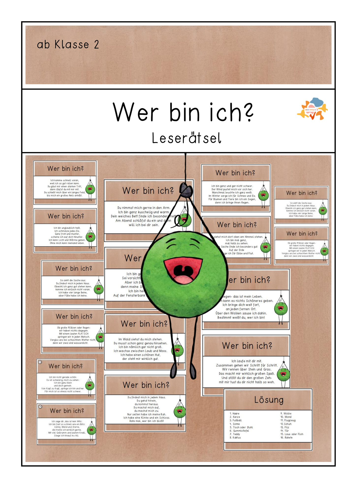 Lesen- Wer bin ich? (Leserätsel) – Unterrichtsmaterial im Fach Deutsch