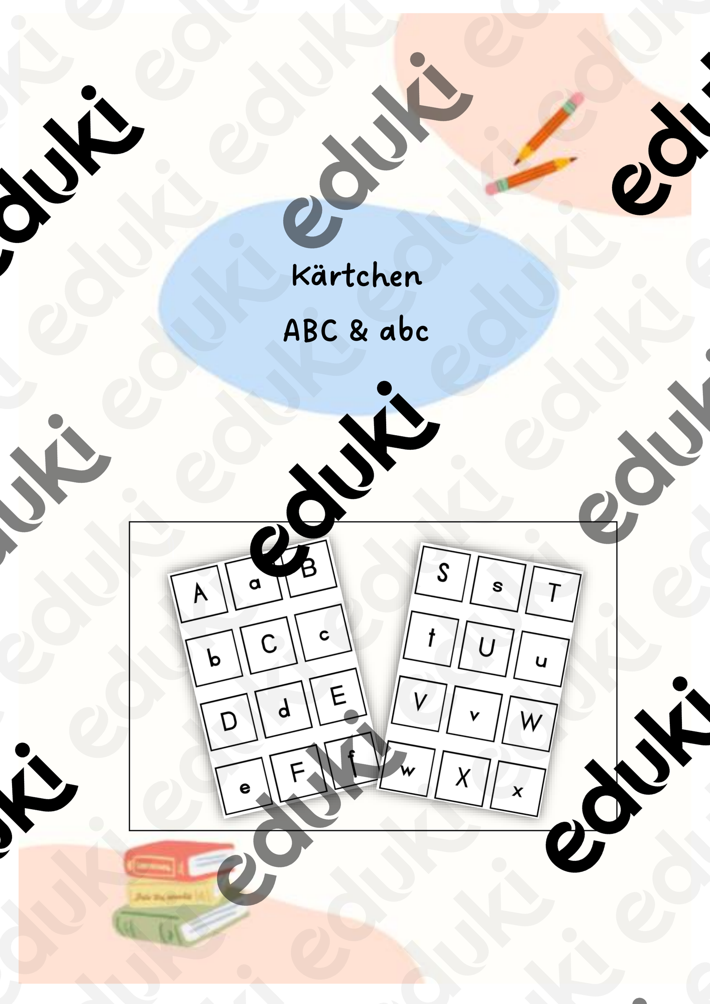 Buchstabenkärtchen ABC und abc – Unterrichtsmaterial im Fach Deutsch