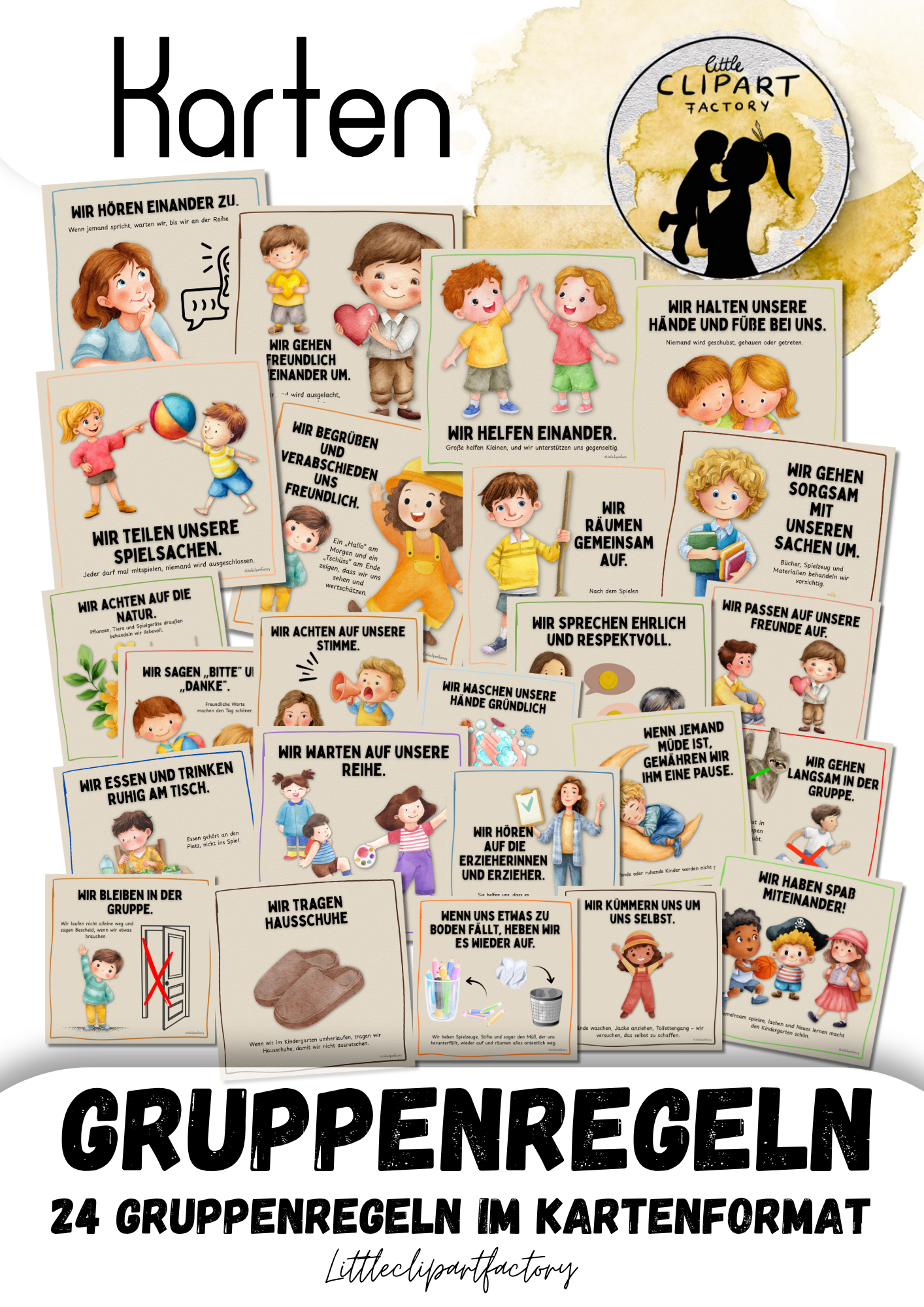 Regelkarten für den Kita-Alltag – Unterrichtsmaterial in den Fächern ...