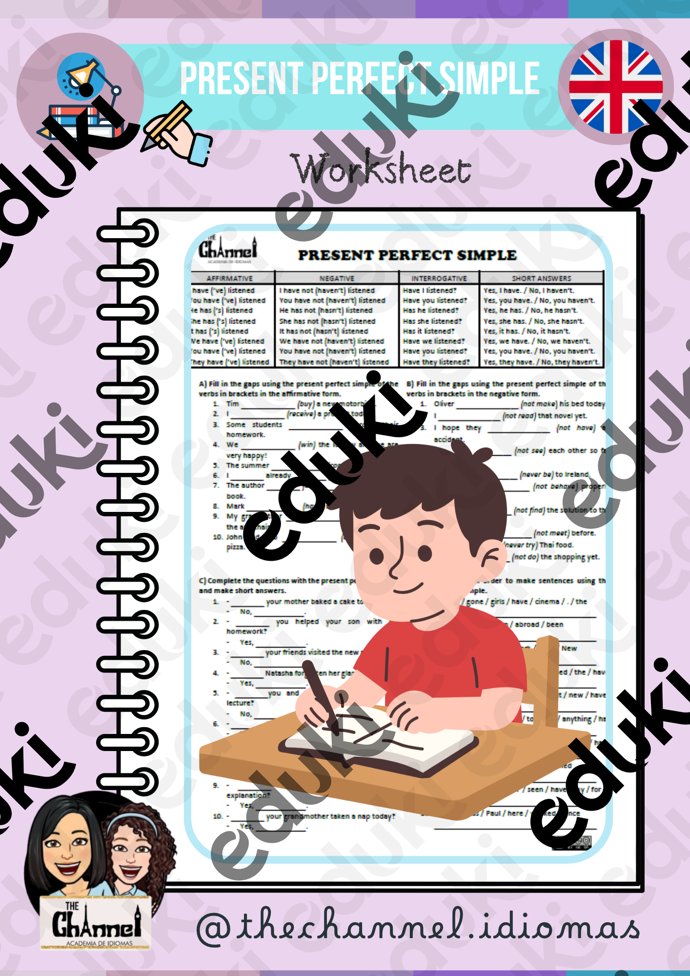 PRESENT PERFECT SIMPLE – Worksheet - Ressource pédagogique pour ton ...