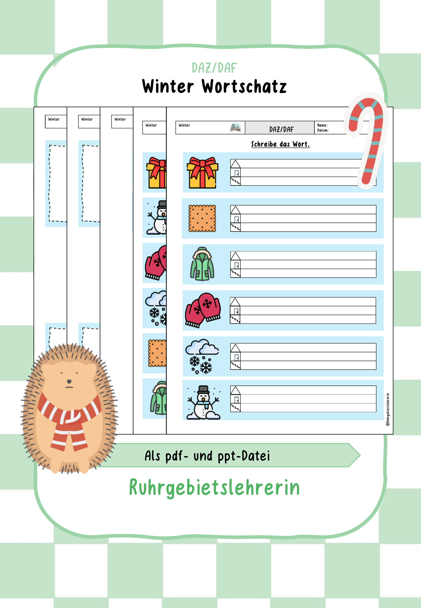 Winter Wortschatz DAF DAZ – Unterrichtsmaterial im Fach DaZ/DaF